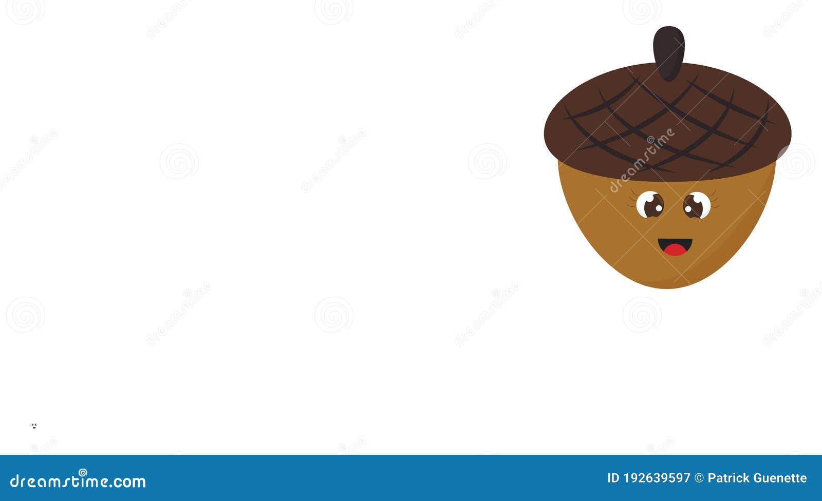 Smiling Acorn, Illustration, Vector Stock Vector - Illustration of ...