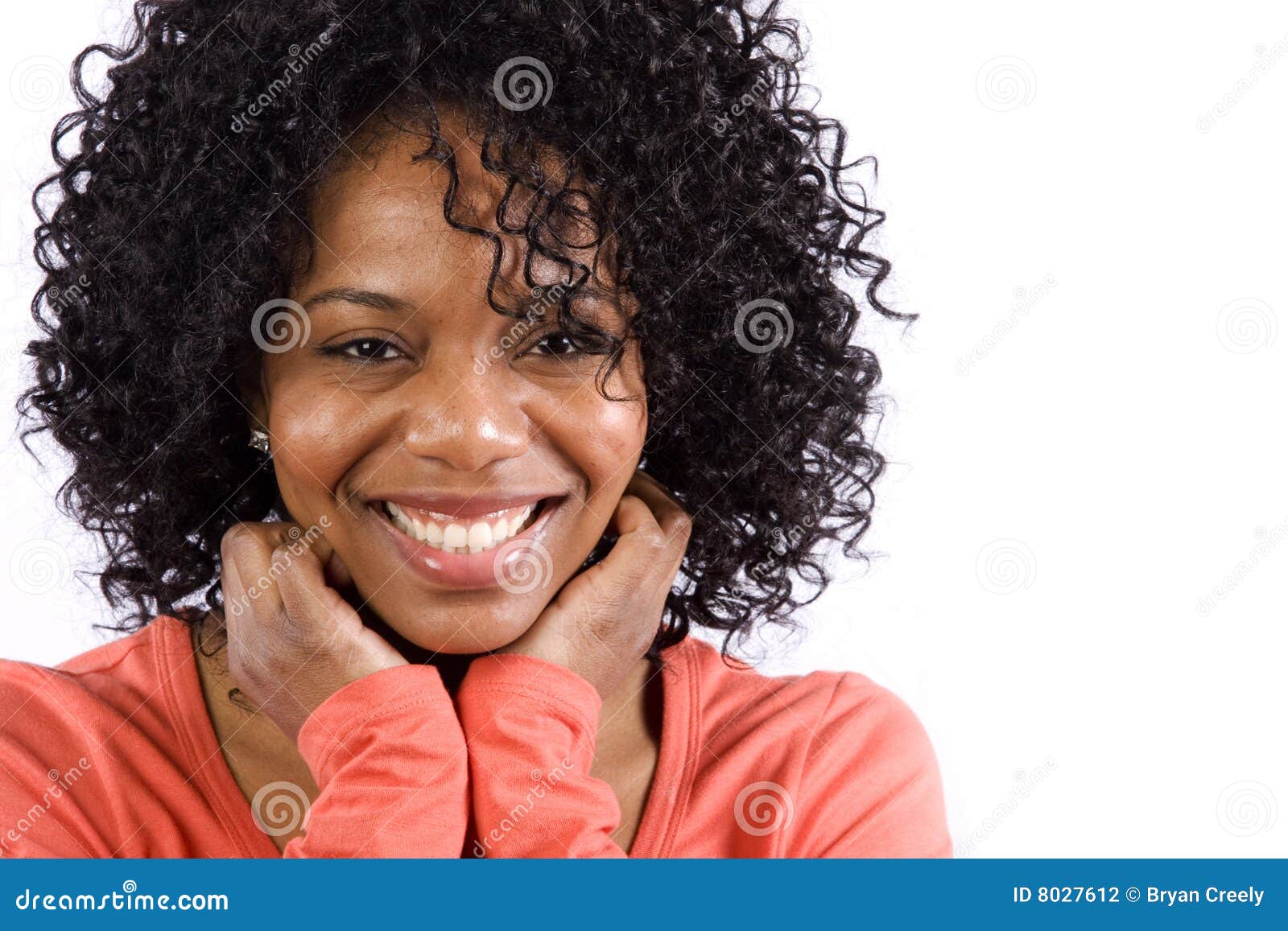 Smiling African American Girl Stock Photo - Image of hair, calm: 8027612