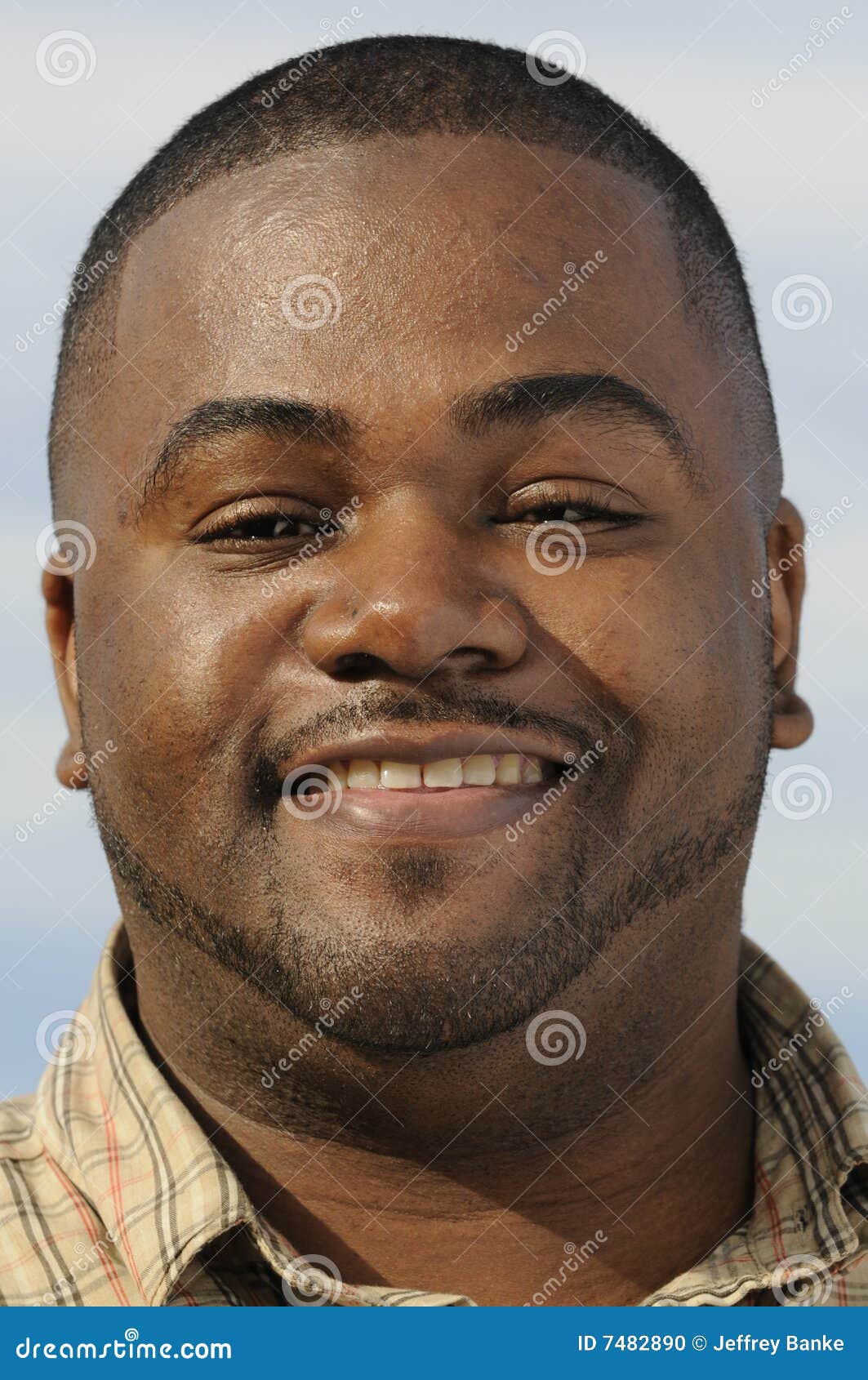 Smiling African American Man Stock Photo - Image of bearded, african ...