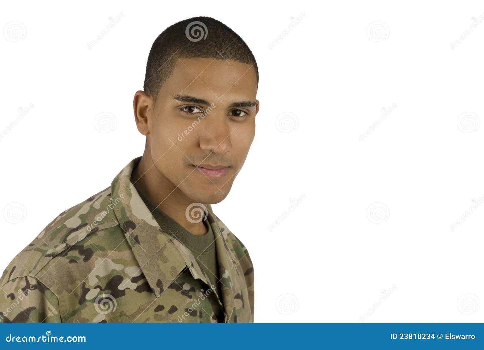 Smiling African American Military Man Stock Photo - Image of force ...
