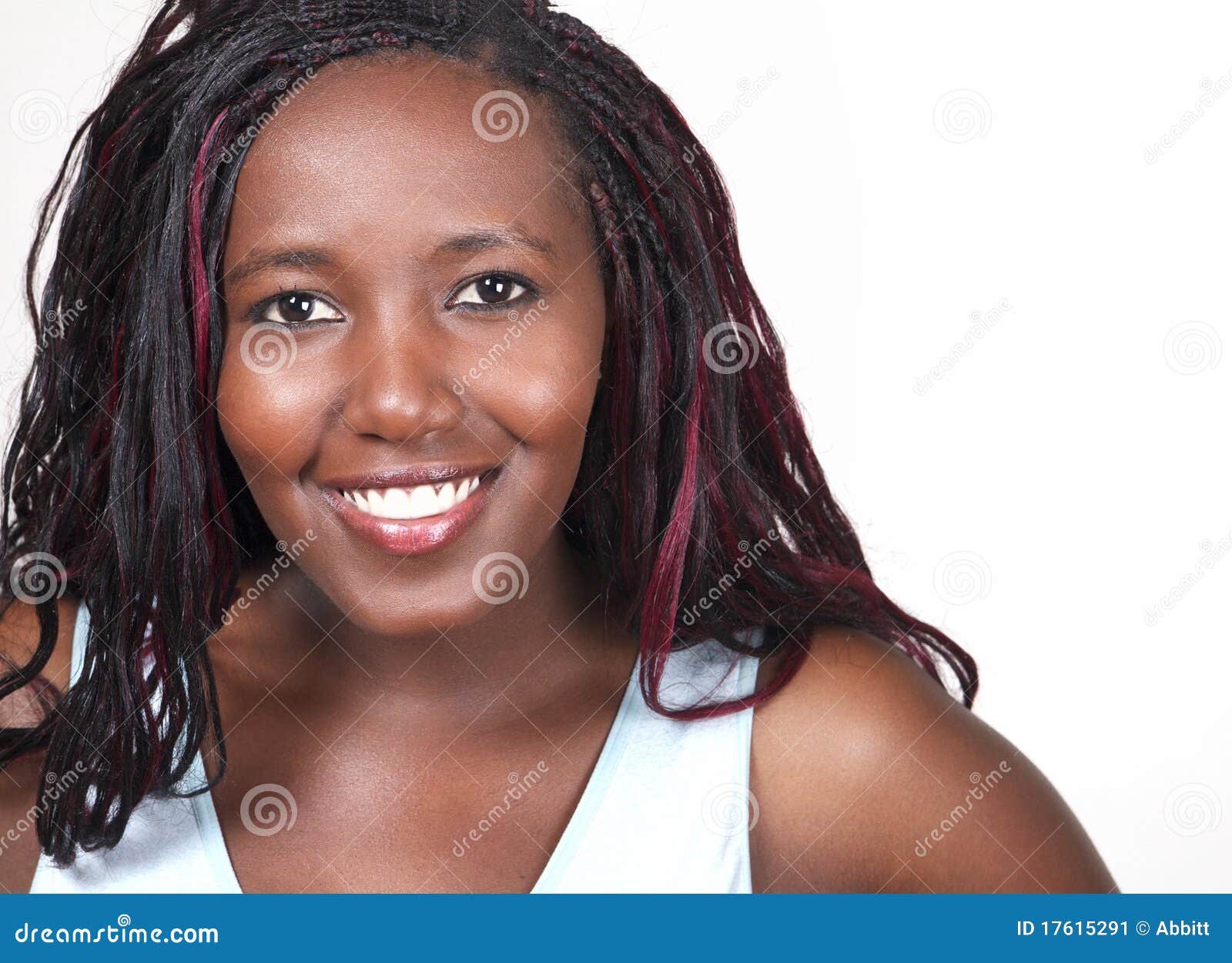 Smiling African American Woman Stock Image - Image of model, beautiful ...