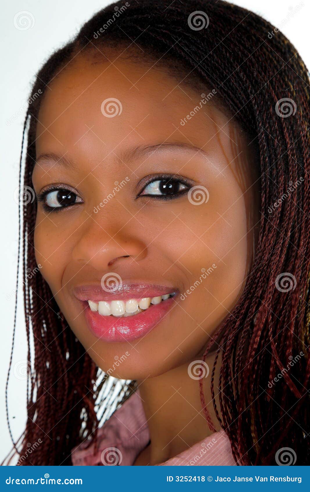 Smiling African American Woman Stock Photo - Image of braids, beautiful ...