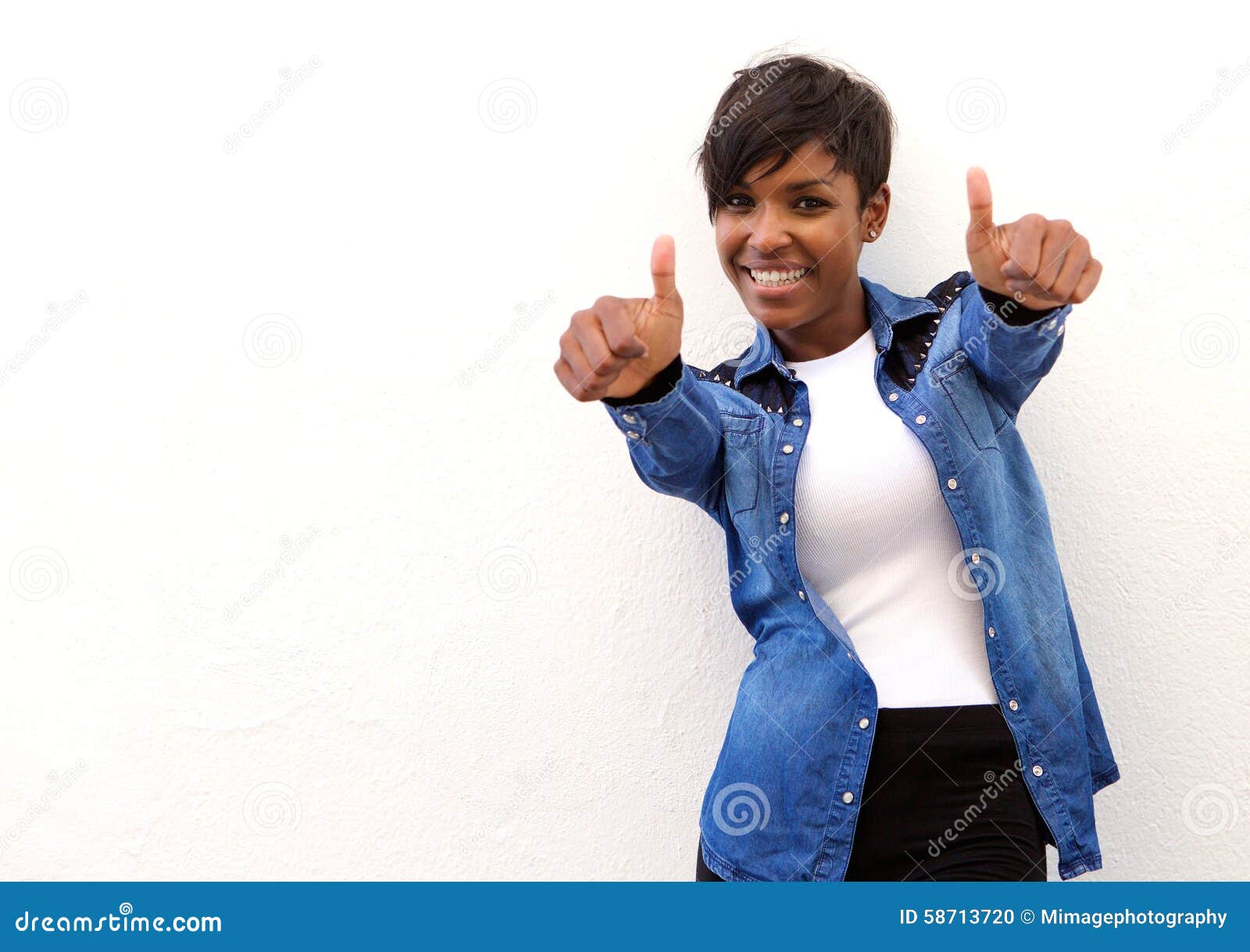 Smiling African American Woman with Thumbs Up Stock Photo - Image of ... Smiling African American Woman with Thumbs Up Stock Photo - Image of ...