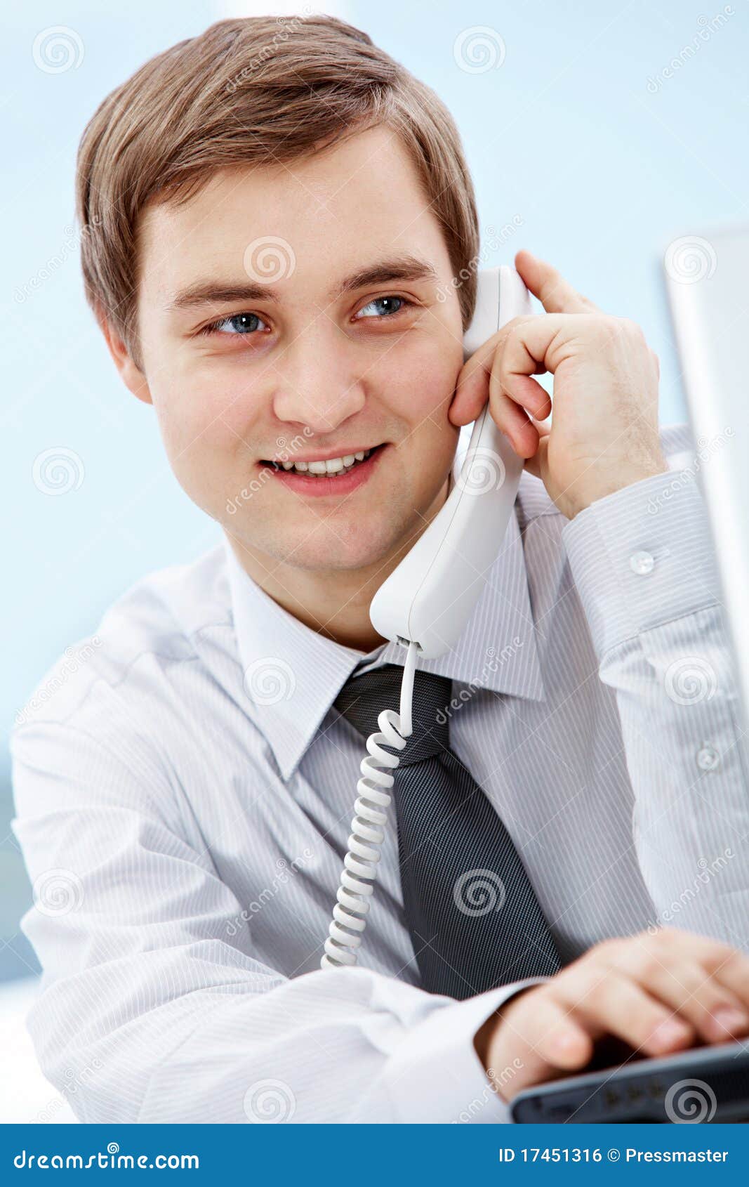 Smiling agent stock photo. Image of contemporary, call - 17451316