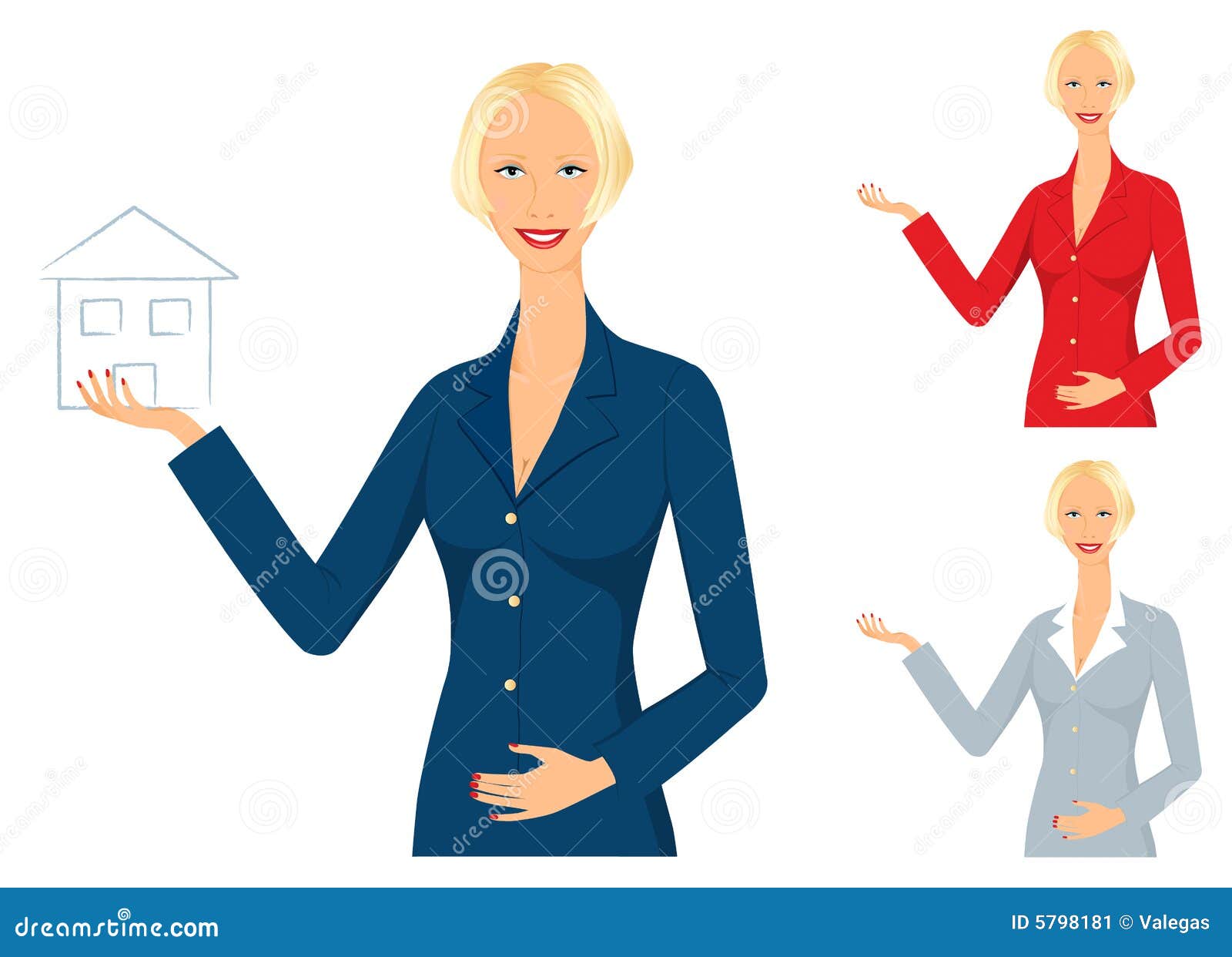 Smiling agent stock vector. Illustration of caucasian - 5798181