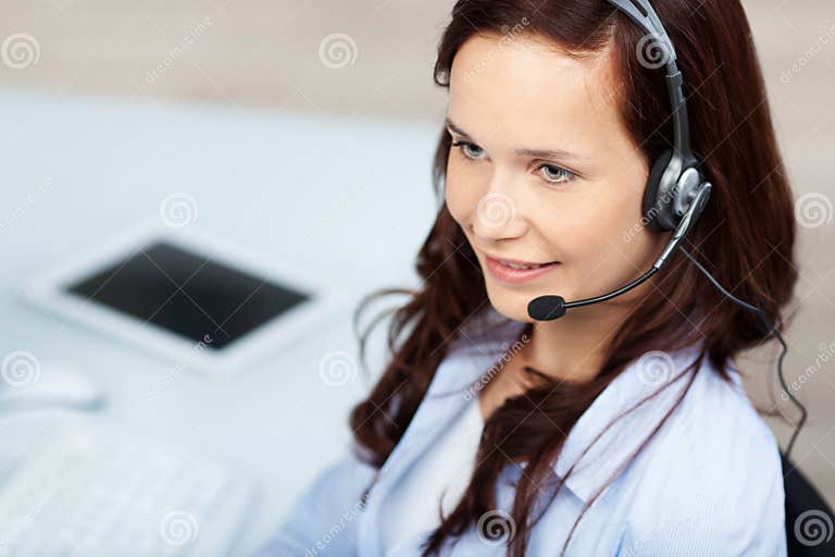 Smiling agent stock image. Image of communication, company - 31483669