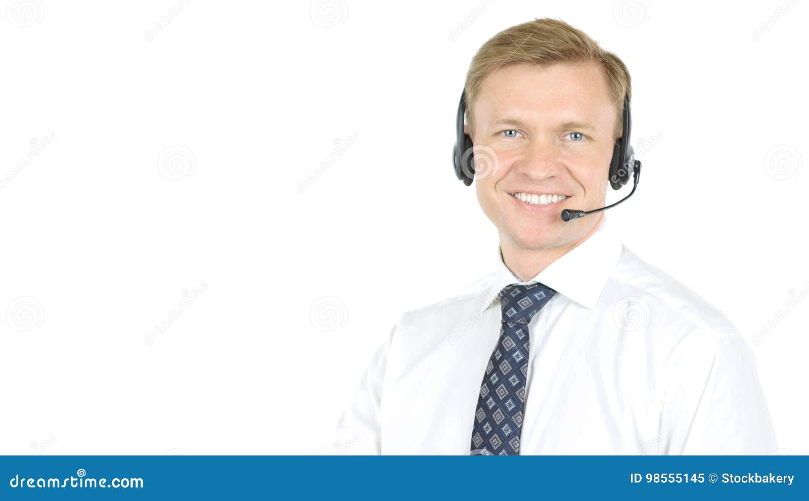 Smiling Agent, Customer Support Service Operator Stock Image - Image of ...