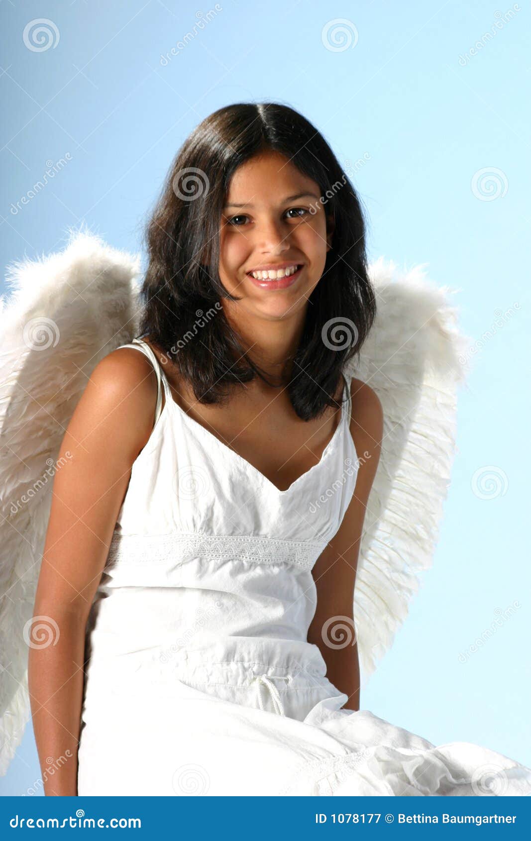 Smiling Angel stock image. Image of white, angelic, cute - 1078177