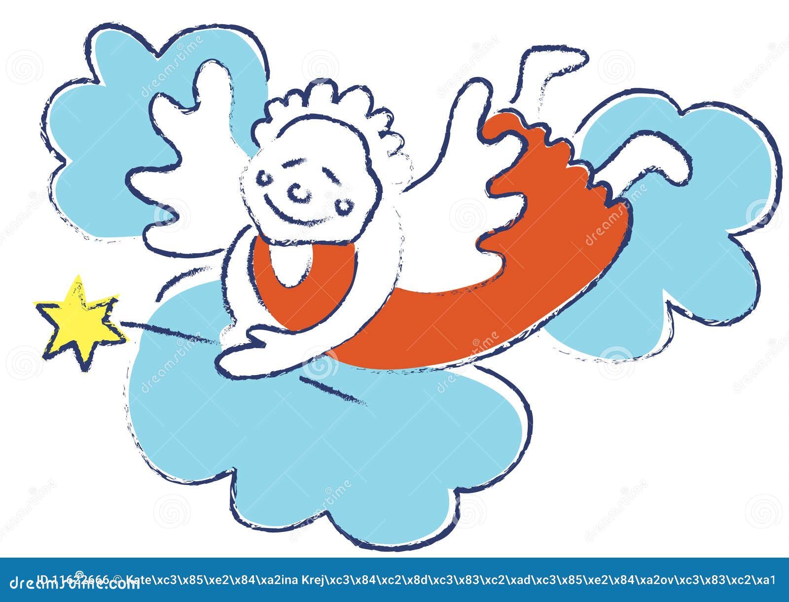 Smiling angel stock vector. Illustration of decoration - 11622666