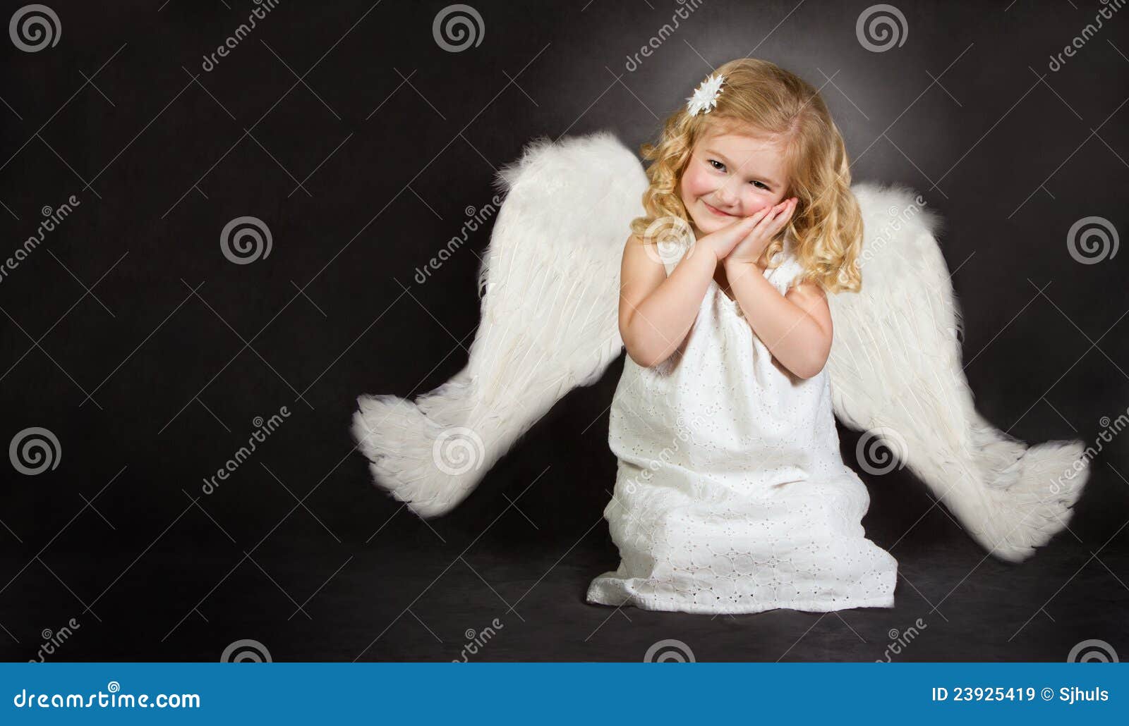A smiling angel stock image. Image of fairy, romantic - 23925419