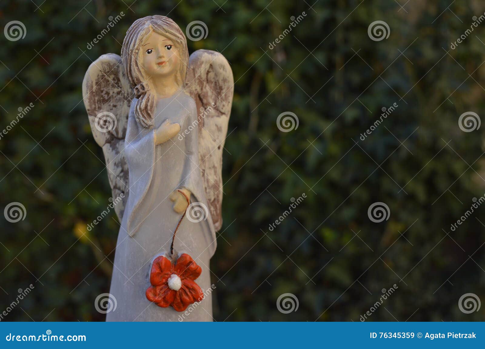 Smiling angel stock image. Image of chest, girl, love - 76345359