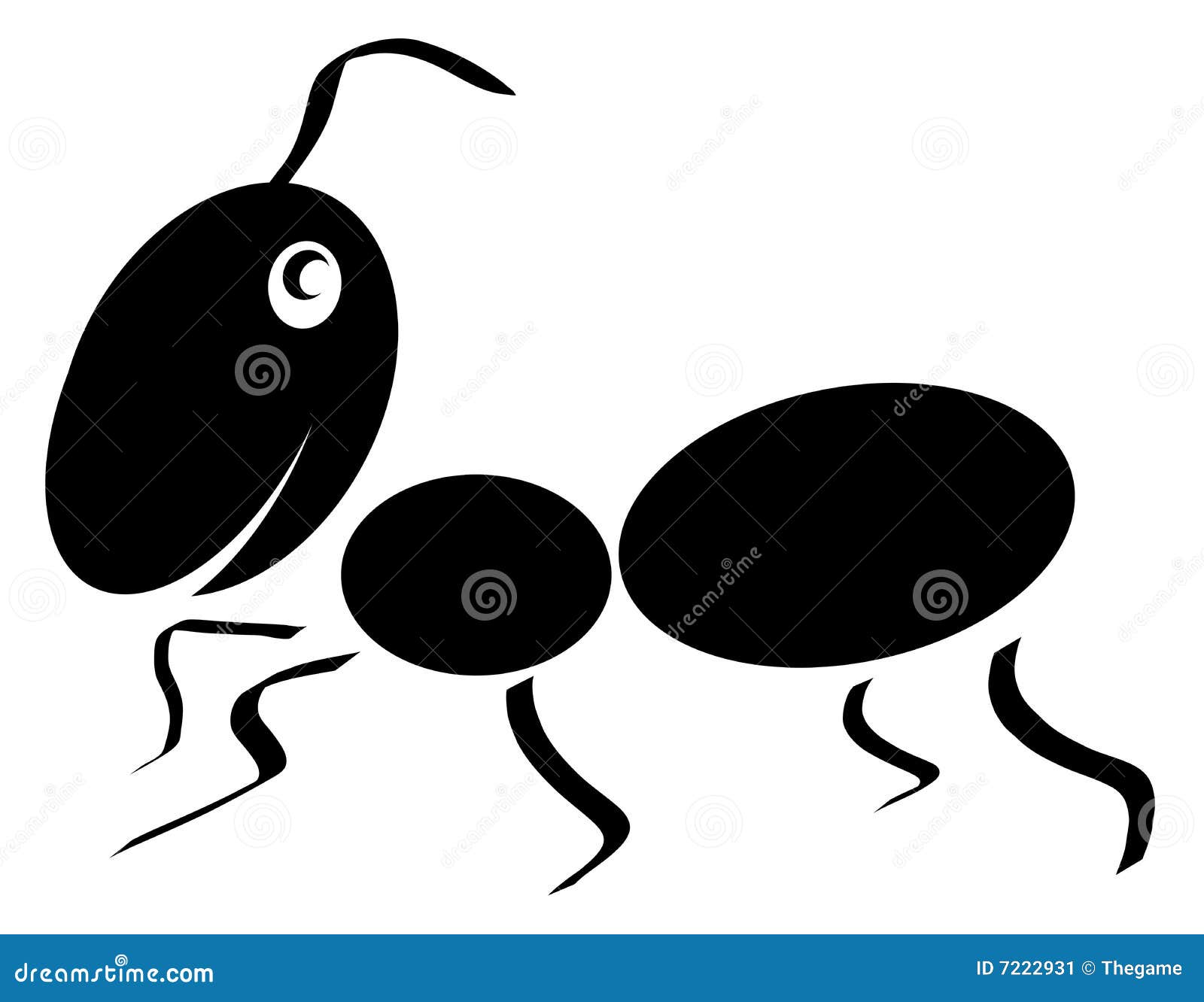 Smiling Ant stock illustration. Illustration of drawing - 7222931