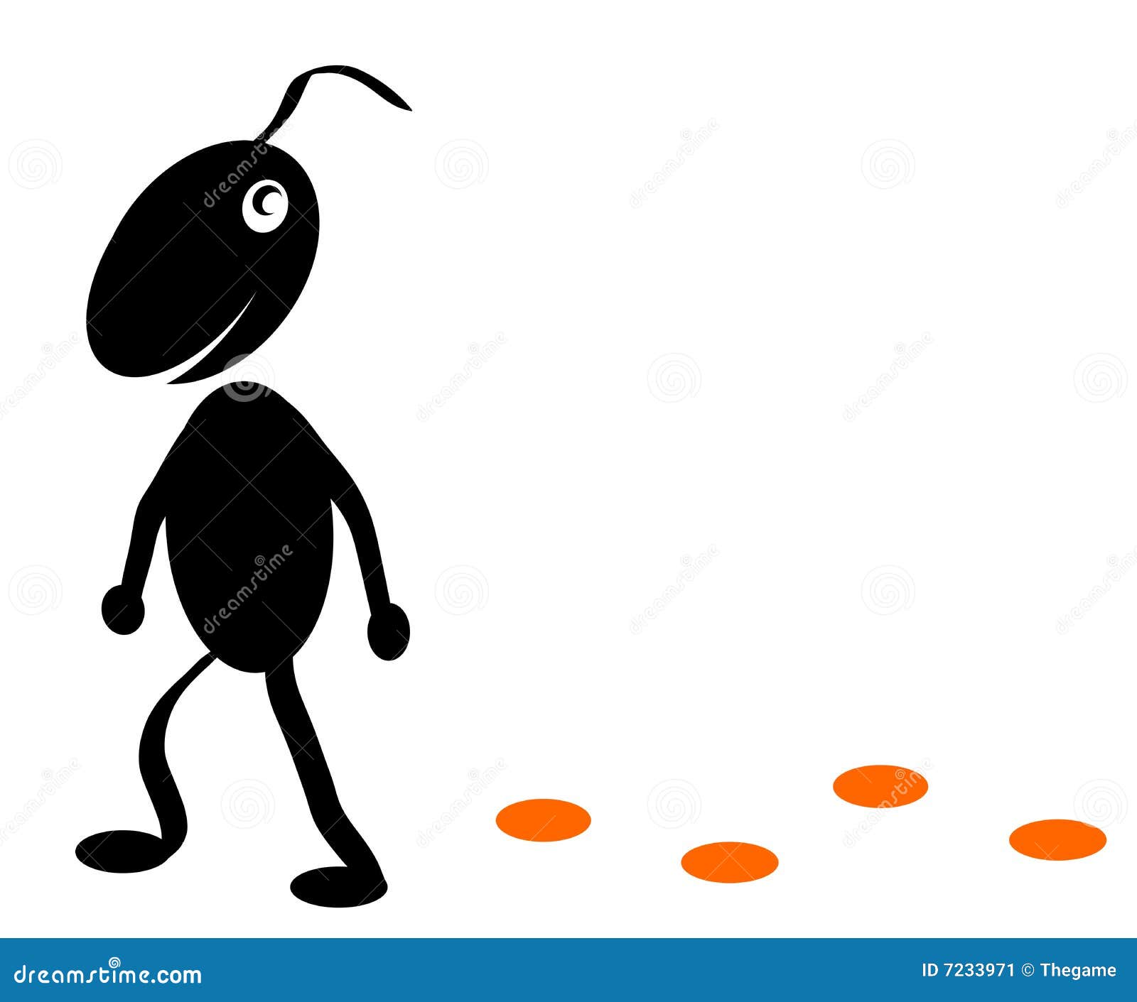 Smiling Ant stock illustration. Illustration of white - 7233971