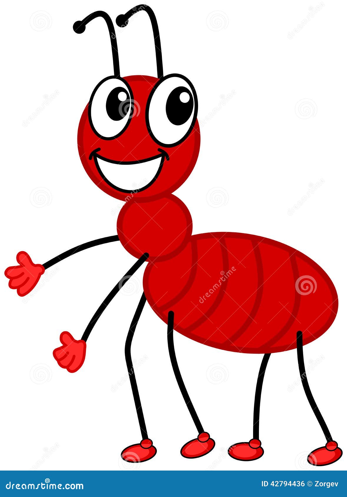 A smiling ant profile stock illustration. Illustration of animals ...