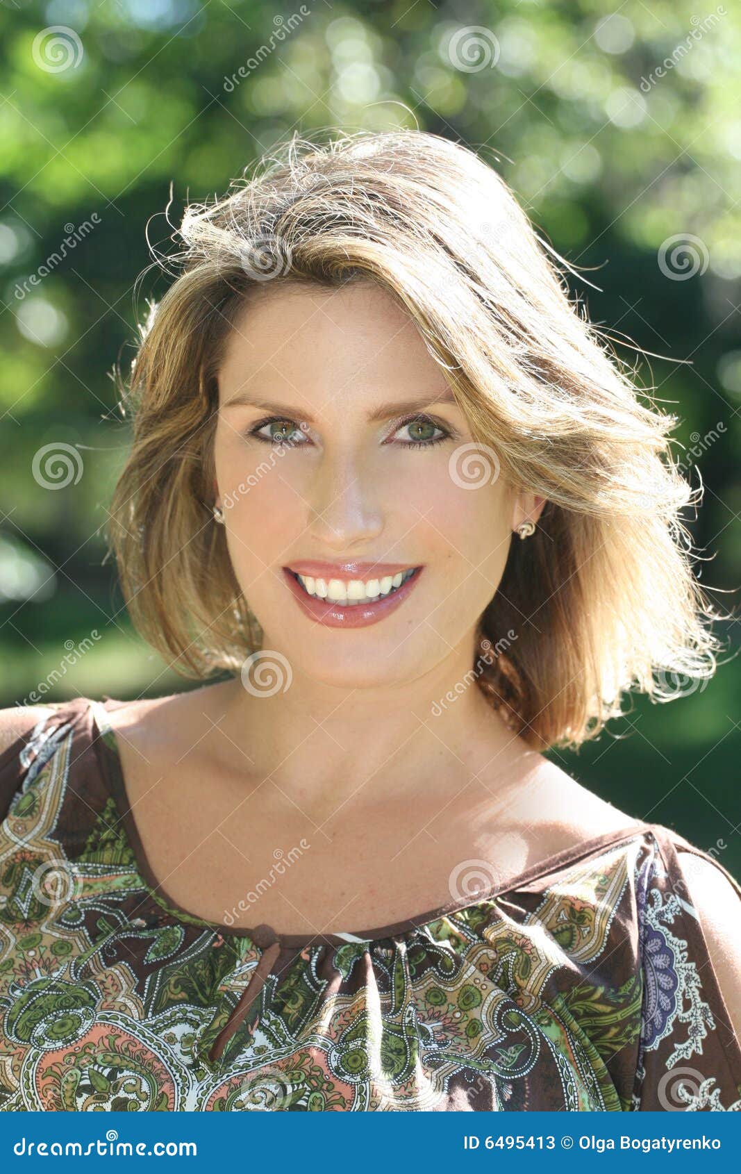 Smiling, Approachable, Gorgeous Female Stock Image - Image of haircut ...