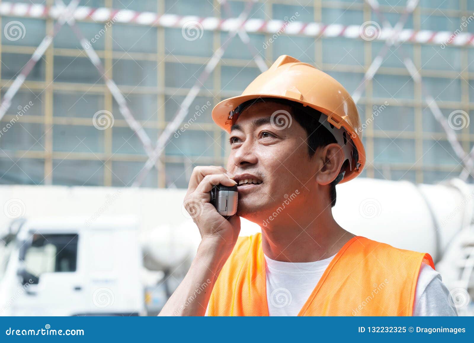 Contractor Controlling Work Stock Image - Image of manager ...