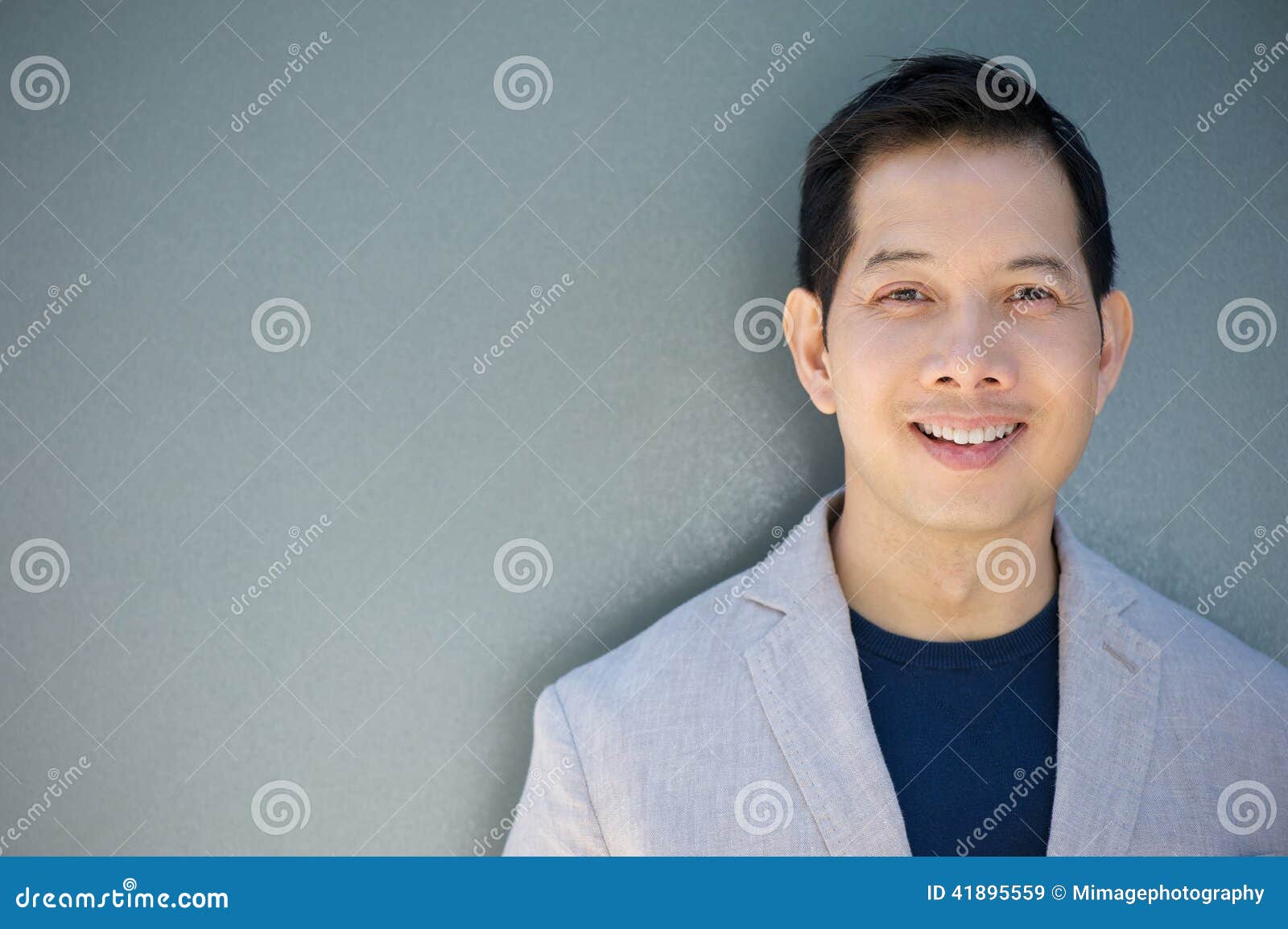 Smiling asian man stock image. Image of fashion, attractive - 41895559