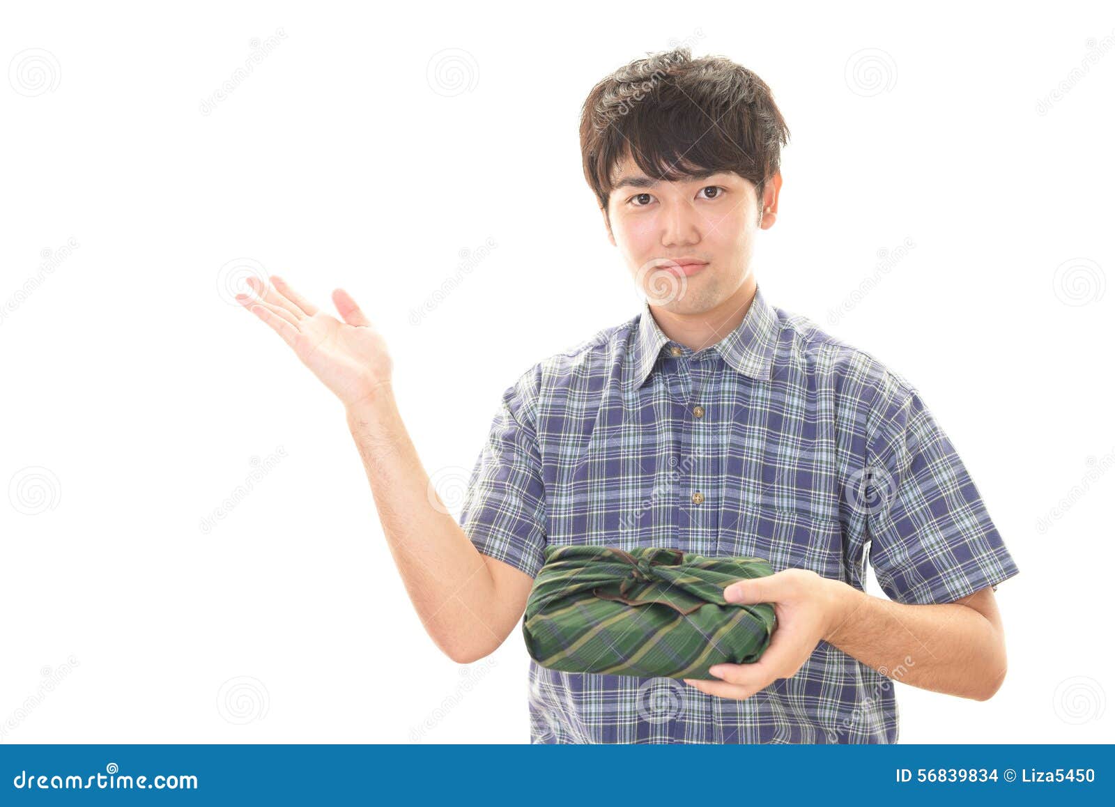 Smiling Asian Man with Lunch Box Stock Photo - Image of businessman ...