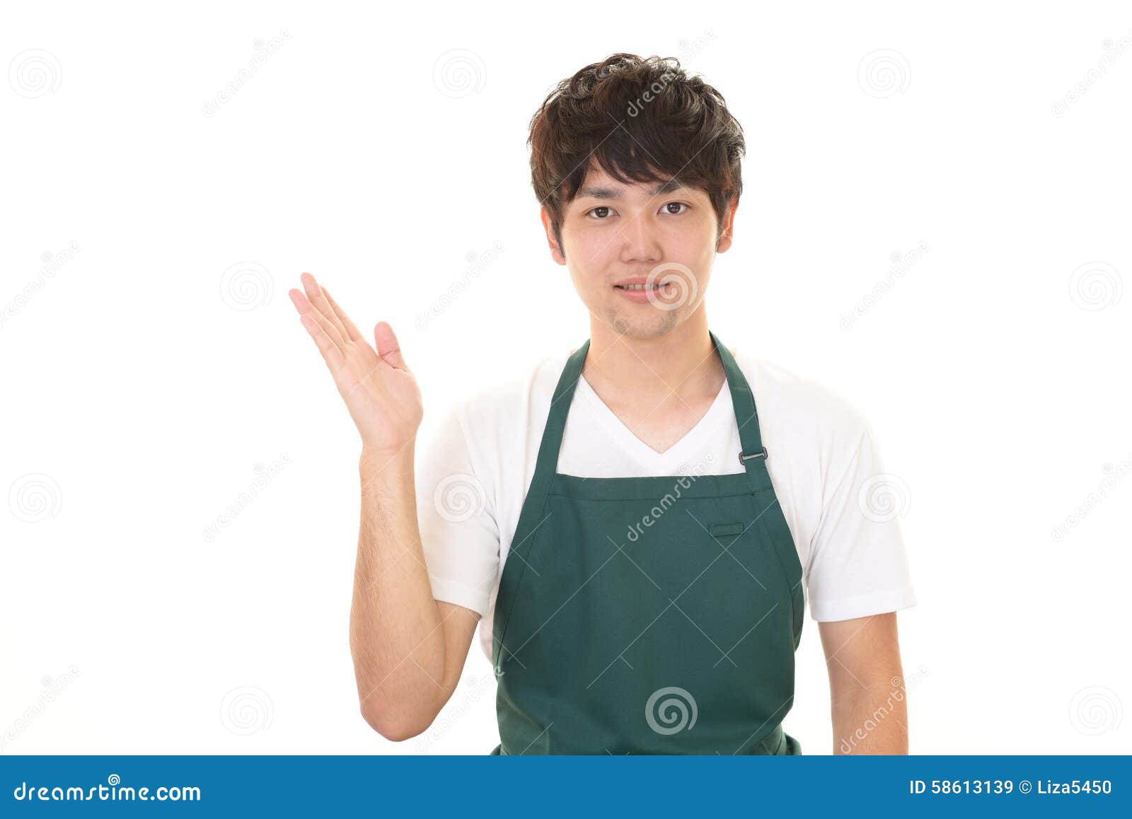 Smiling Asian waiter stock image. Image of challenge - 58613139
