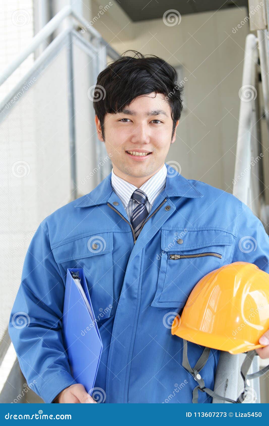 Smiling Asian worker stock image. Image of japanese - 113607273
