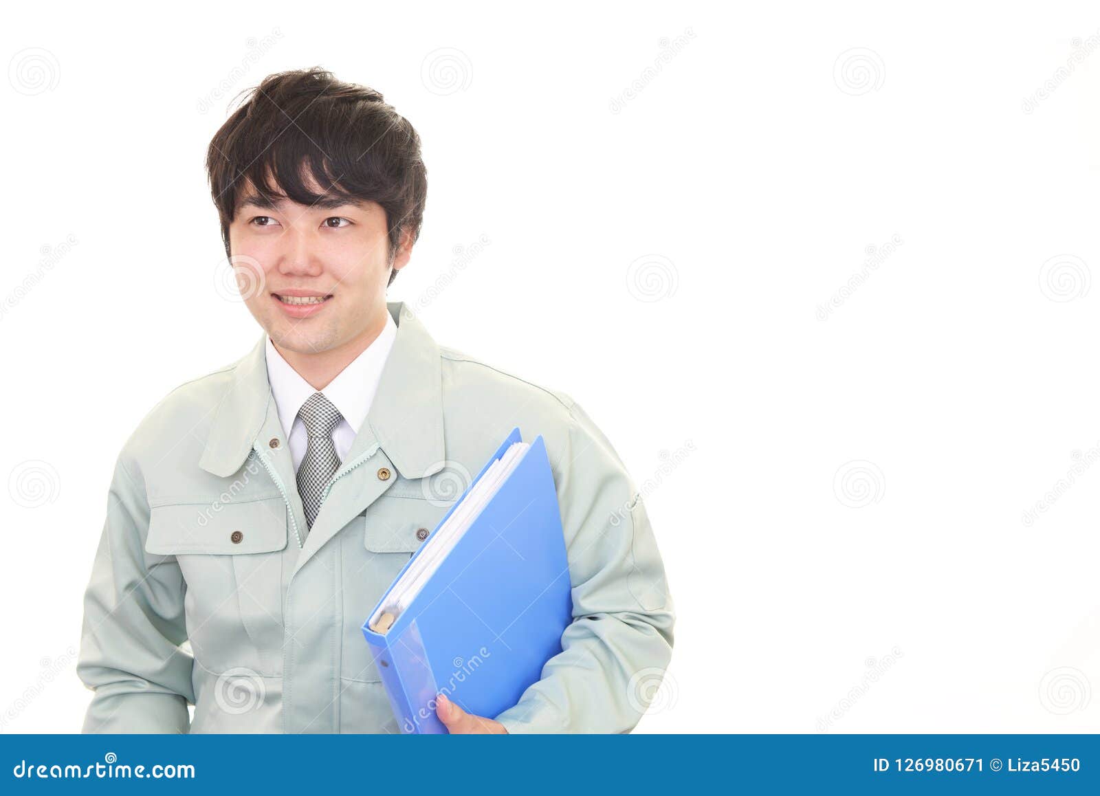 Smiling Asian worker stock image. Image of model, enjoying - 126980671