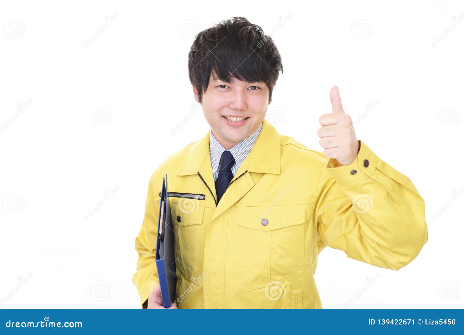Smiling Asian worker stock image. Image of asian, company - 139422671