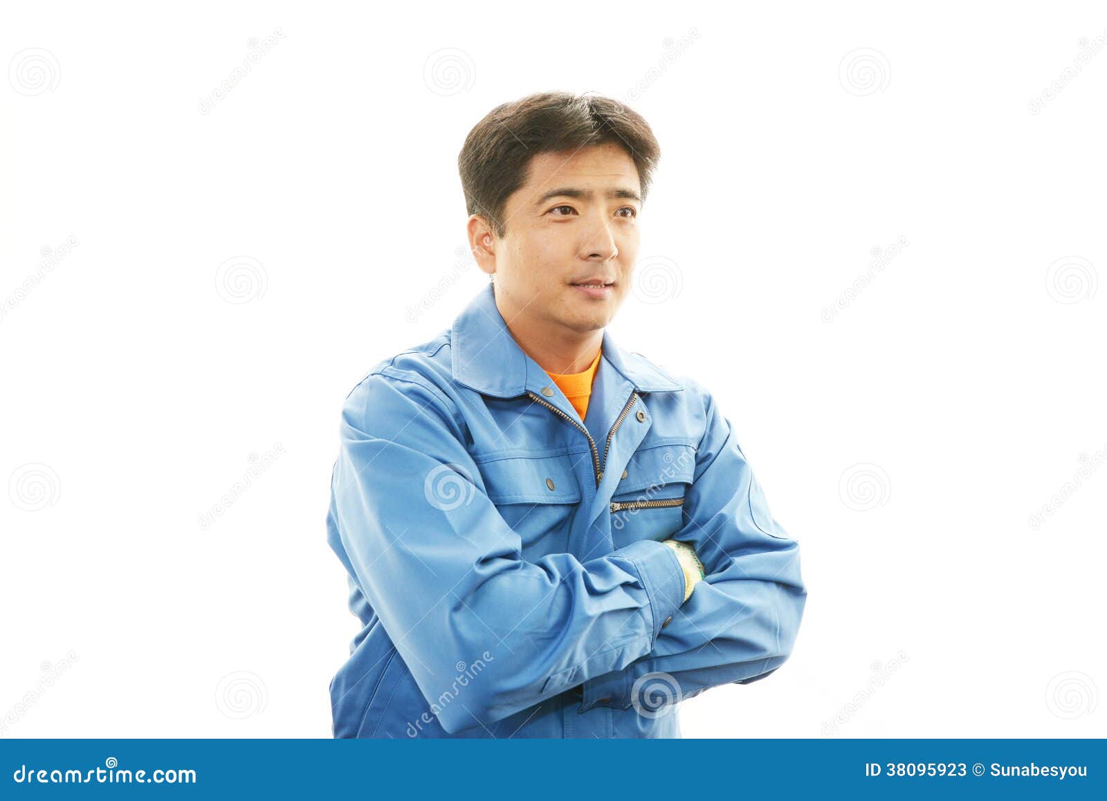 Smiling Asian worker stock image. Image of japanese, poise - 38095923