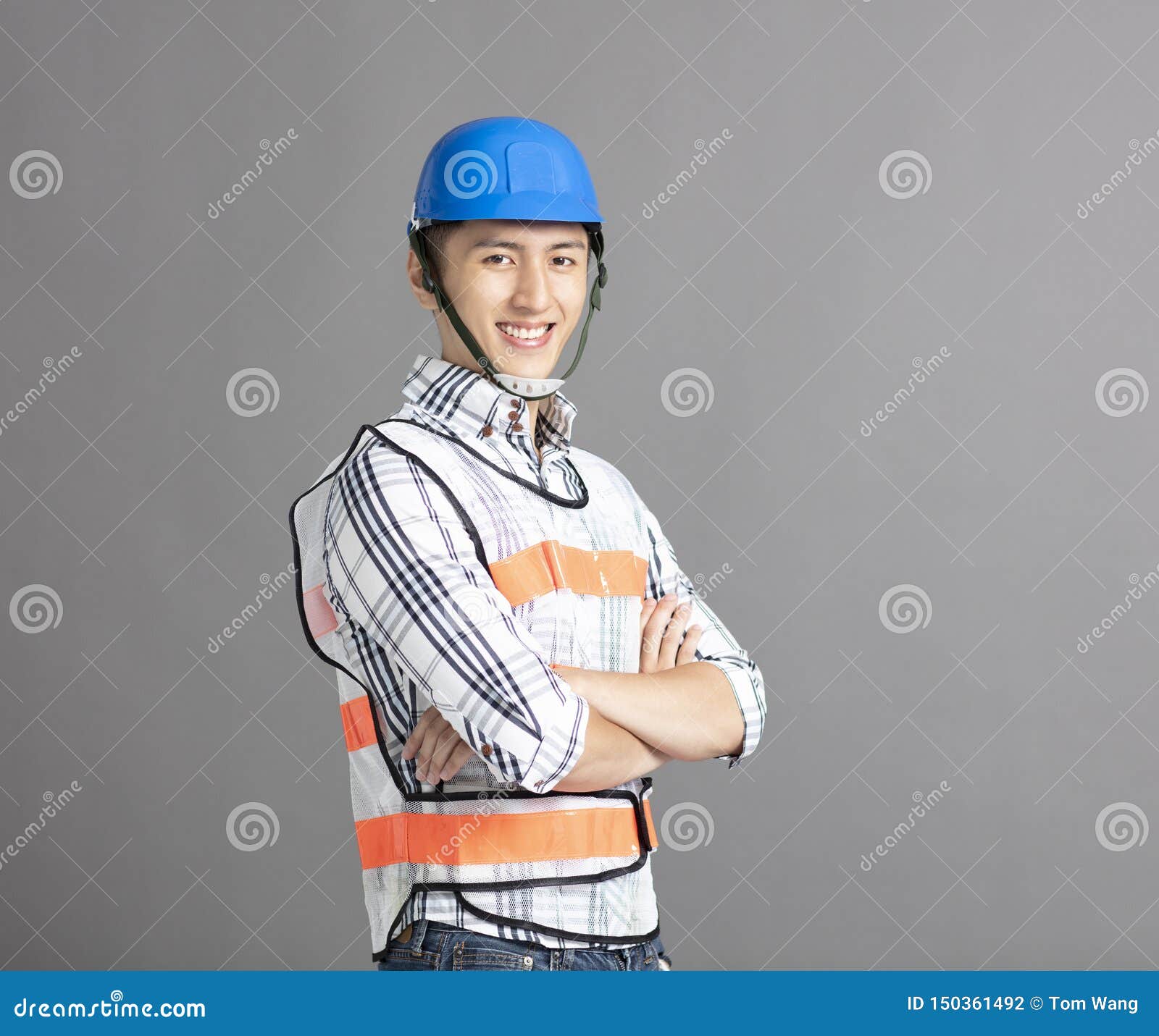 Asian Young Man Construction Worker Stock Photo - Image of lifestyle ...
