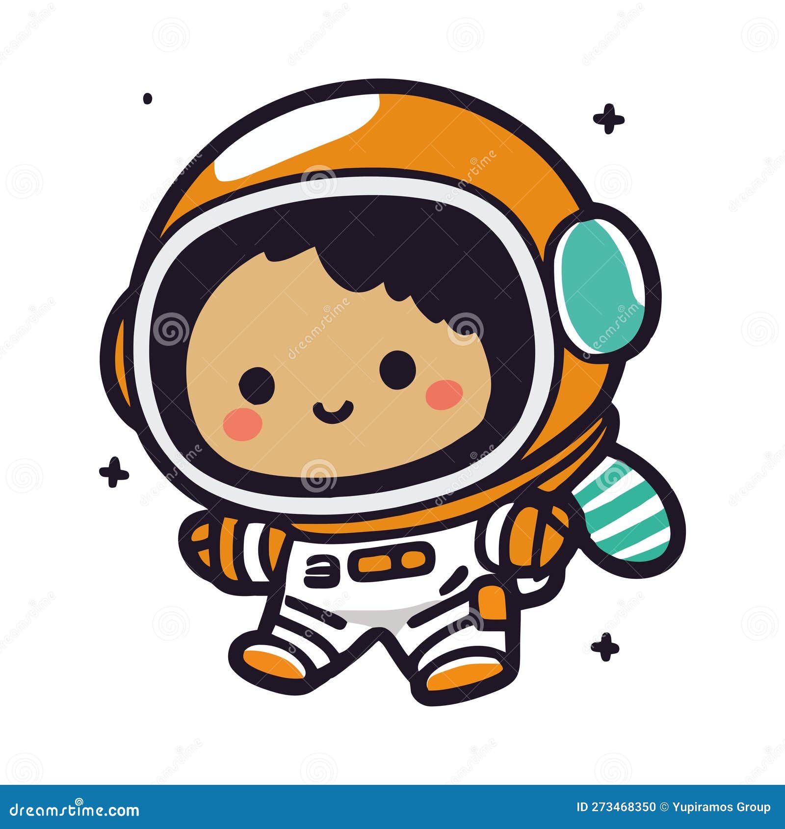 Smiling Astronaut in Space Suit Stock Vector - Illustration of travel ...
