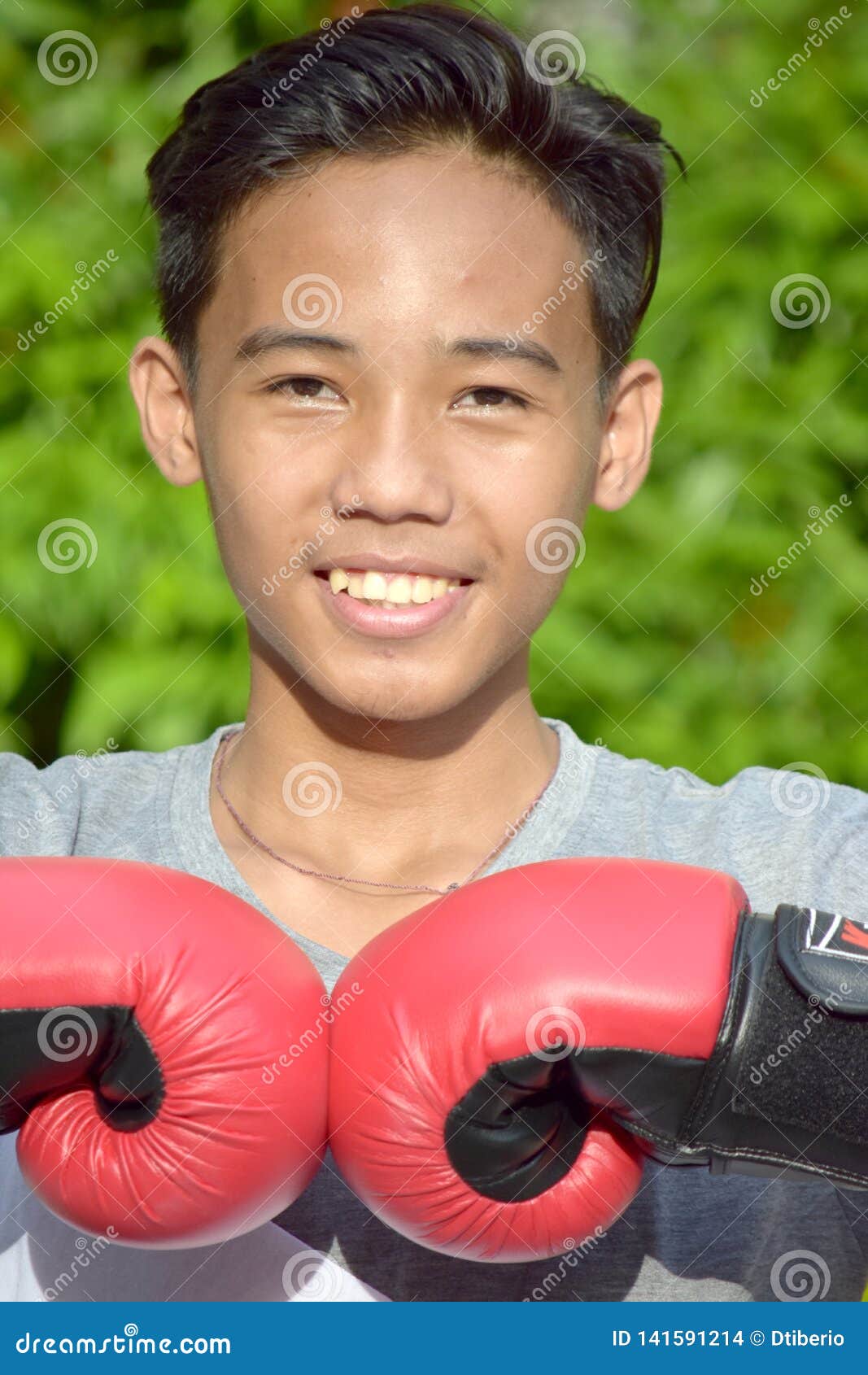 Smiling Athlete Diverse Male Boxer Stock Photo - Image of male, boxer ...