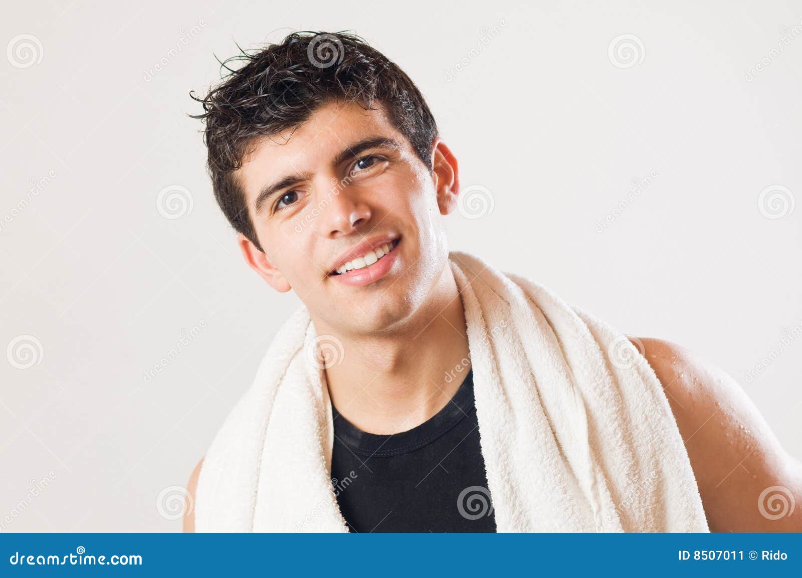 Smiling athletic man stock image. Image of caucasian, happy - 8507011