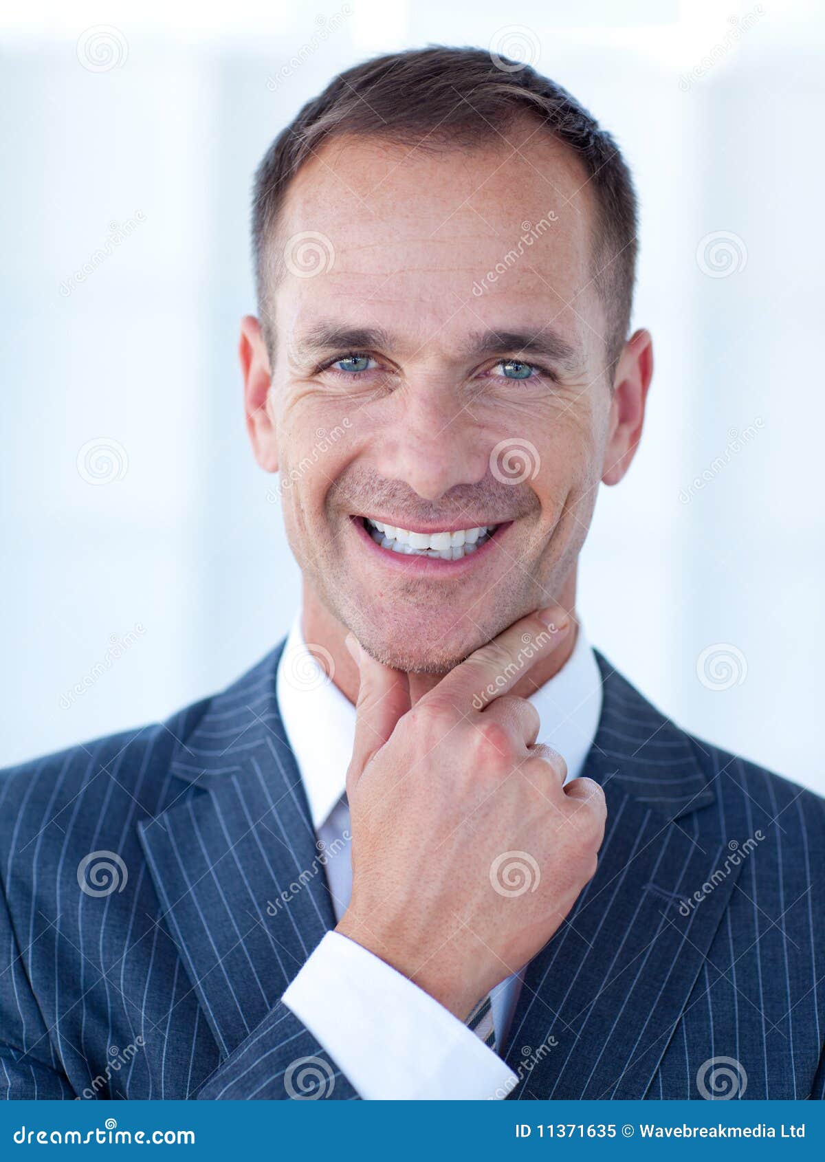 Smiling Attractive Businessman Stock Image - Image of person ...
