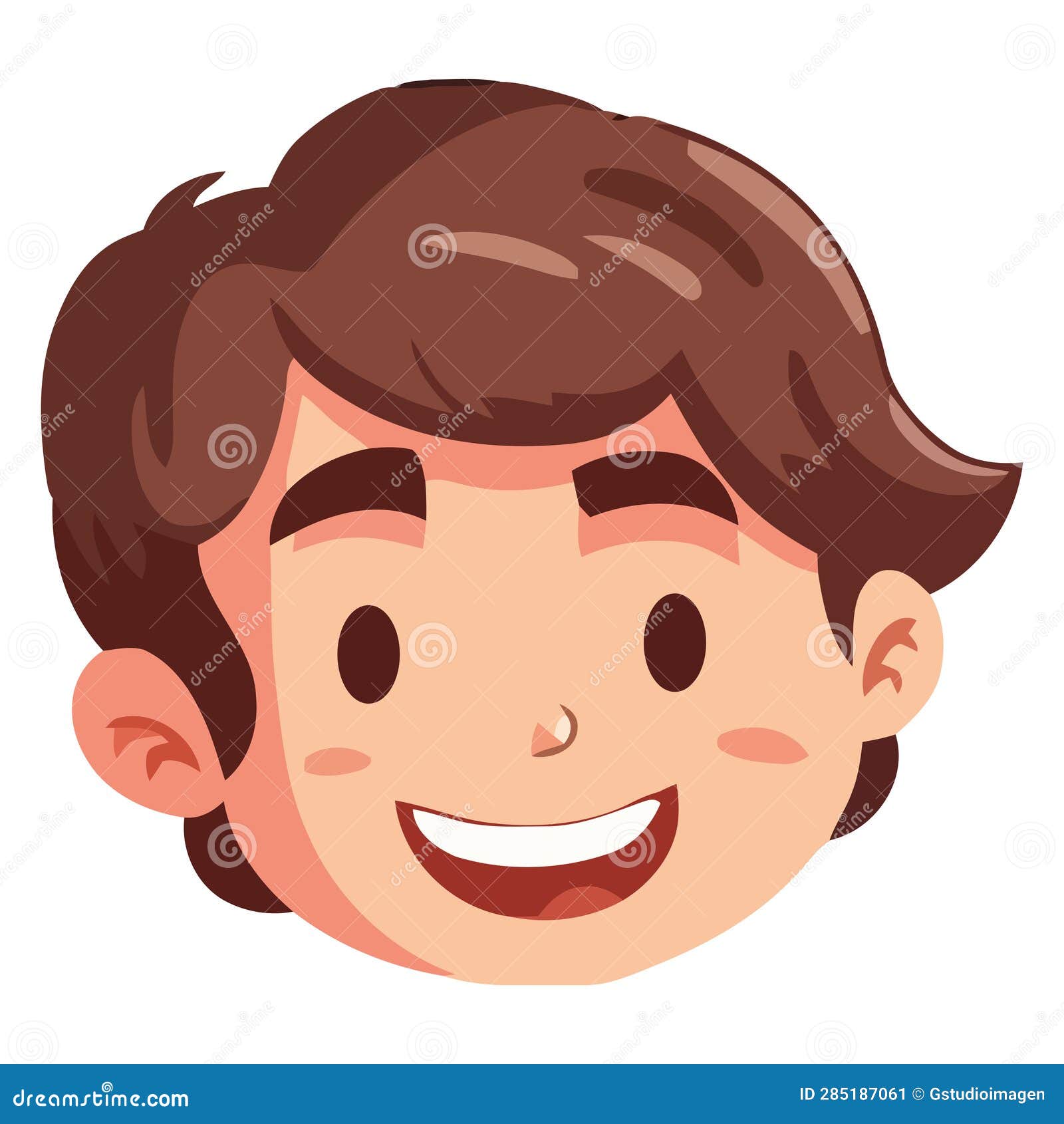 Smiling Avatar Illustration Stock Vector - Illustration of fashion ...