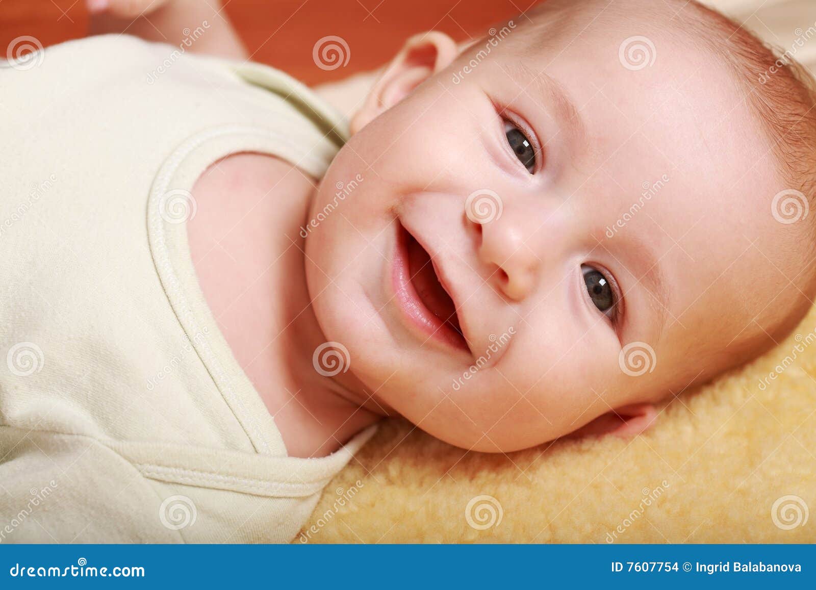 Smiling baby stock photo. Image of emotion, child, cute - 7607754