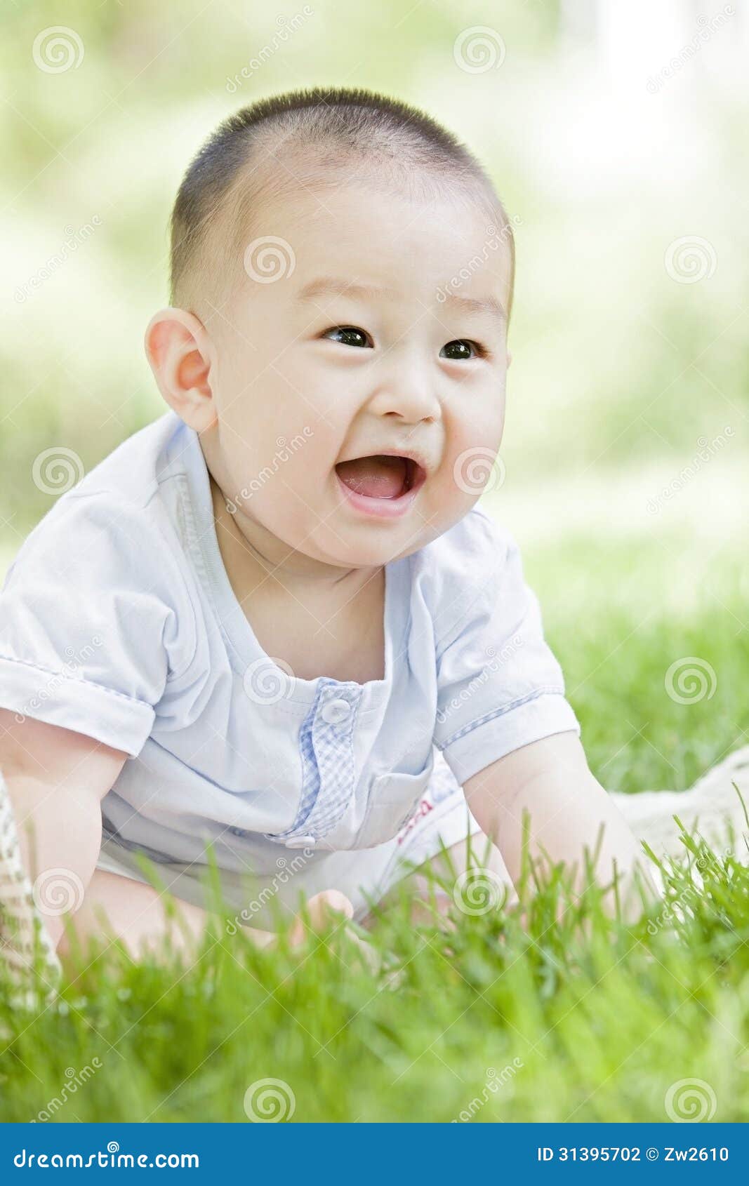 A smiling baby stock photo. Image of outdoor, minor, portrait - 31395702
