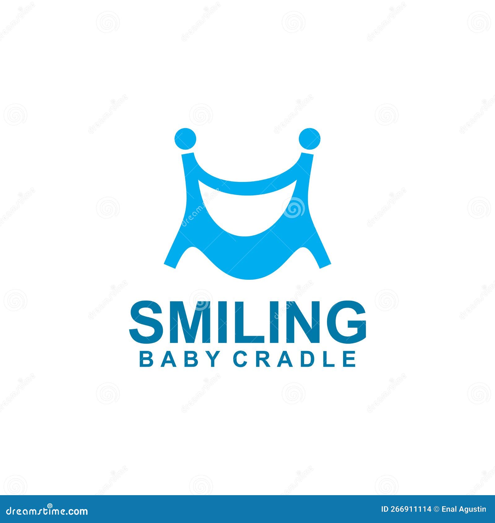Smiling Baby Cradle Logo Design Stock Vector - Illustration of cradle ...