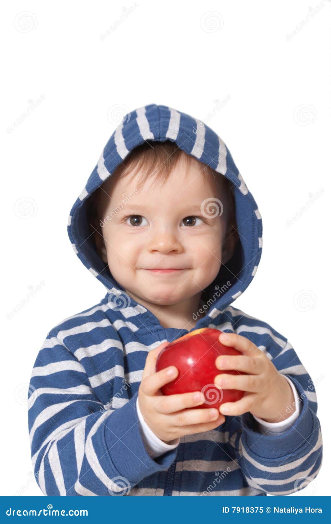 Smiling Baby with Red Apple Stock Image - Image of boys, laughing: 7918375