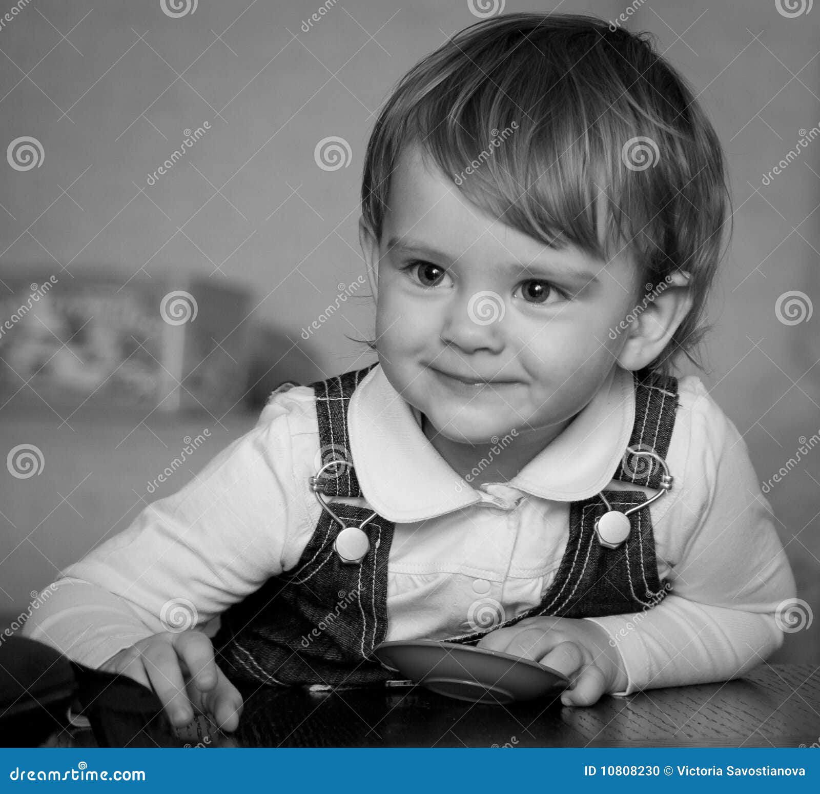 Smiling baby with a toy stock photo. Image of smile, playful - 10808230