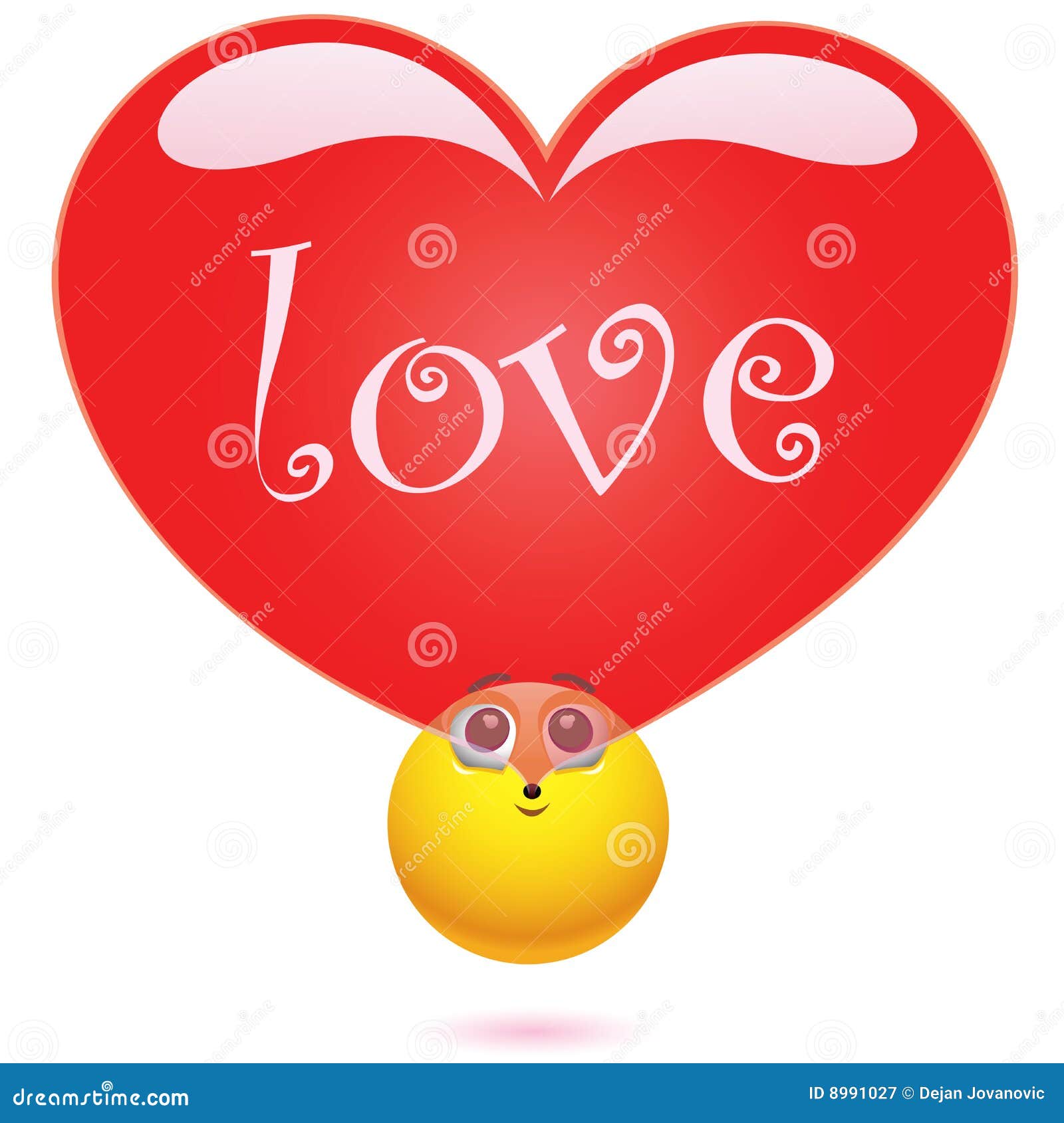 Smiling ball stock vector. Illustration of happy, leisure - 8991027