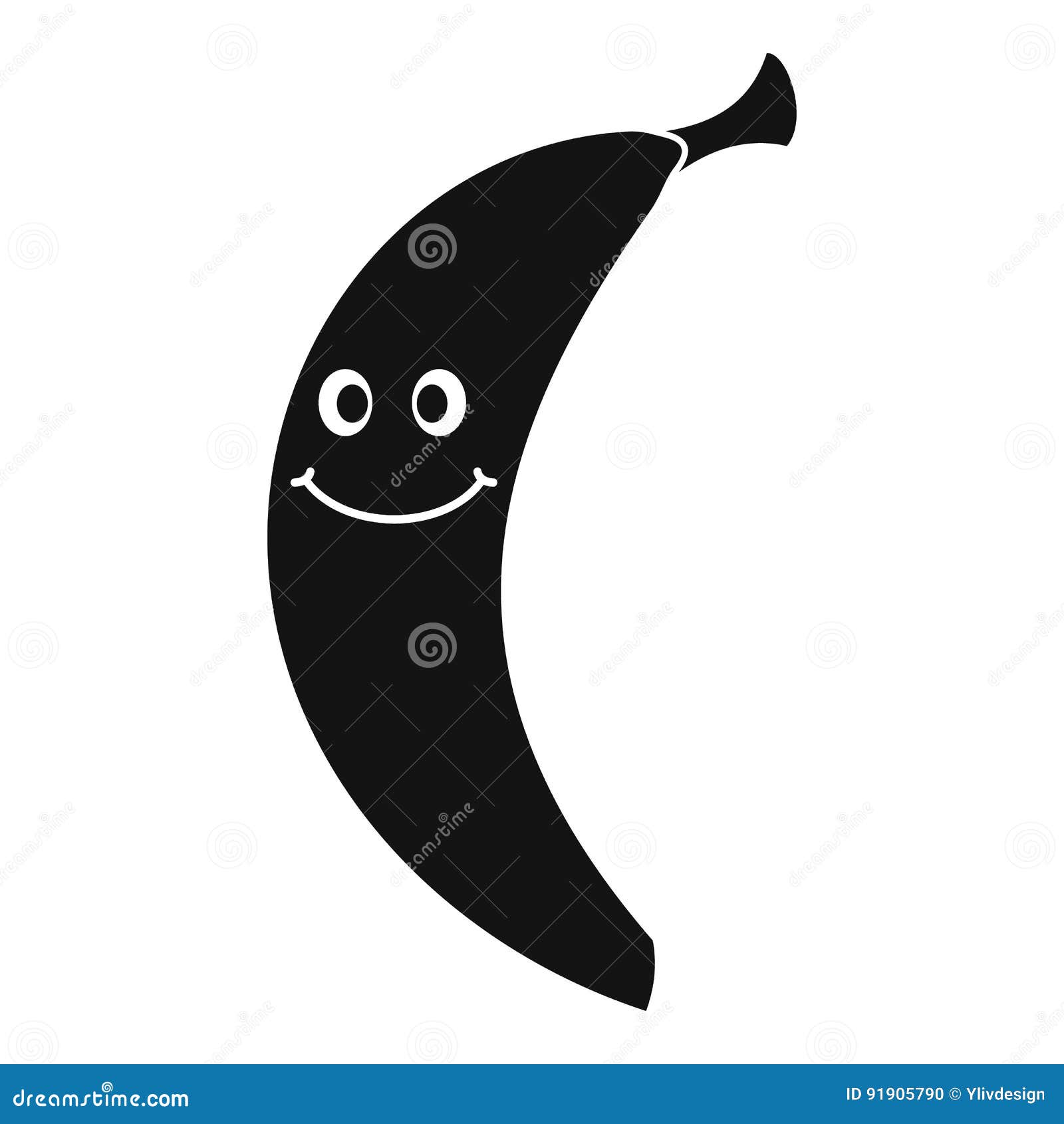 Smiling banana icon simple stock vector. Illustration of bunch - 91905790