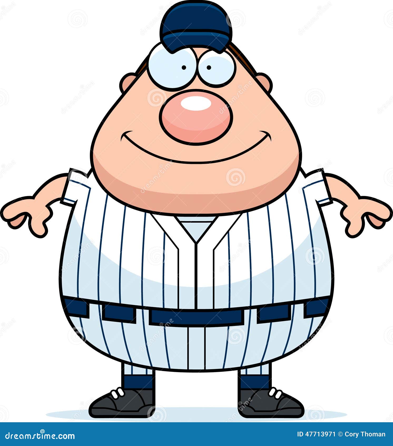 Smiling Baseball Player stock vector. Illustration of clip - 47713971