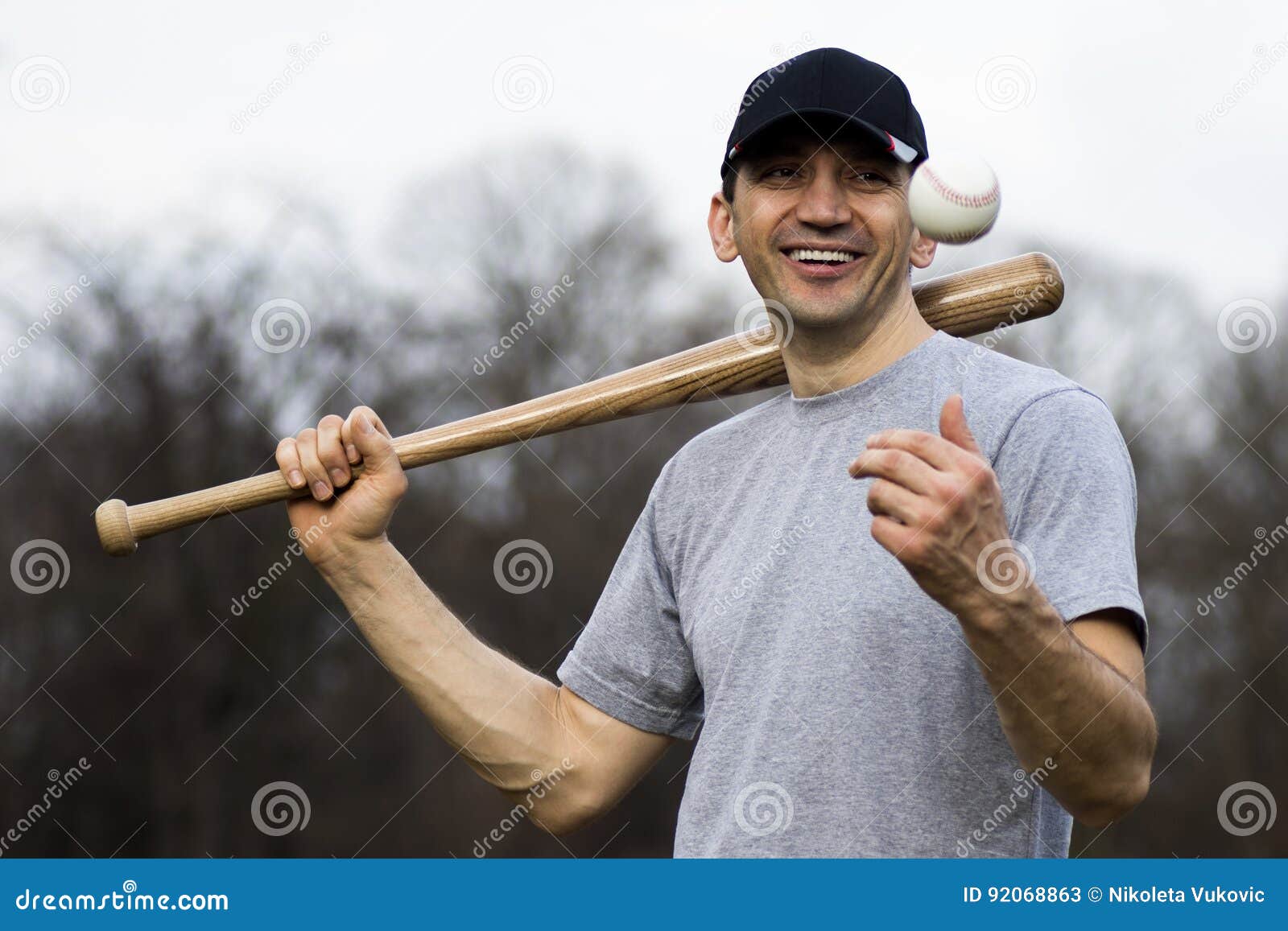 Smiling baseball player stock image. Image of team, sport - 92068863