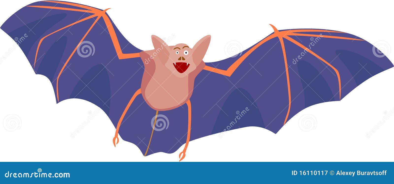 Smiling bat stock vector. Illustration of graphic, front - 16110117
