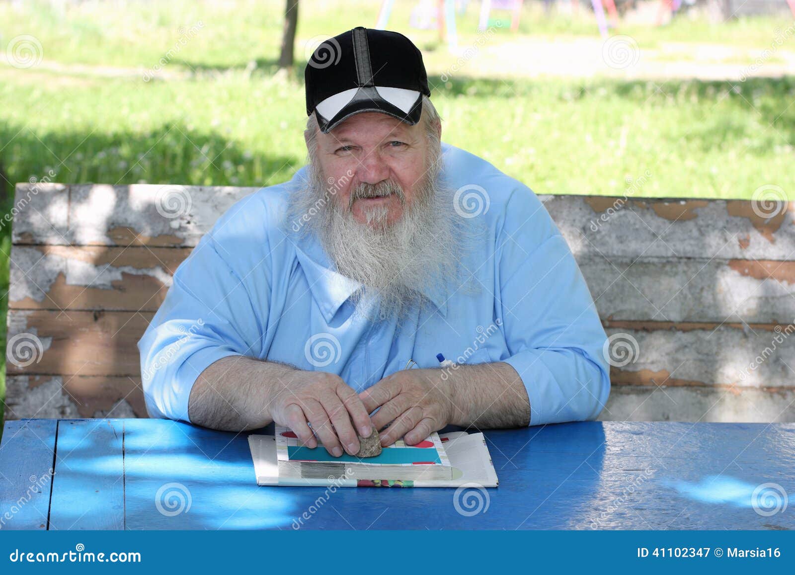 Smiling Bearded Elderly Man Stock Image Image Of Oldness Read 41102347