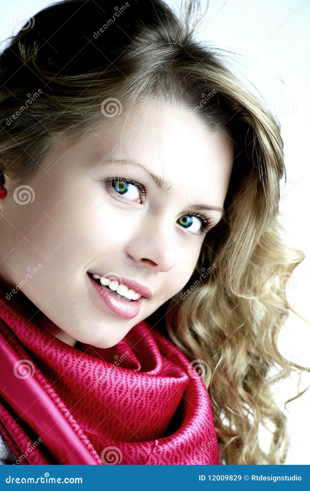 Smiling Beautiful Blond Girl Stock Image - Image of communication ...