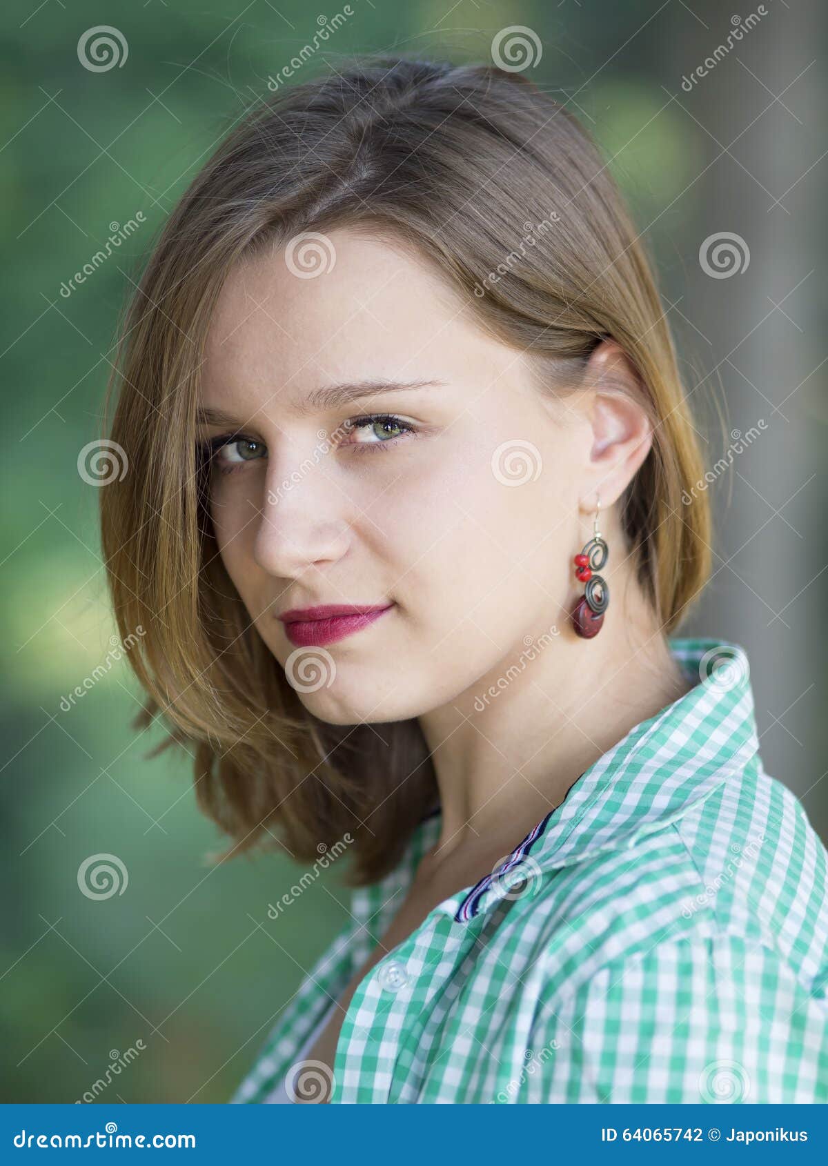 Smiling beautiful girl stock photo. Image of cute, fashion - 64065742