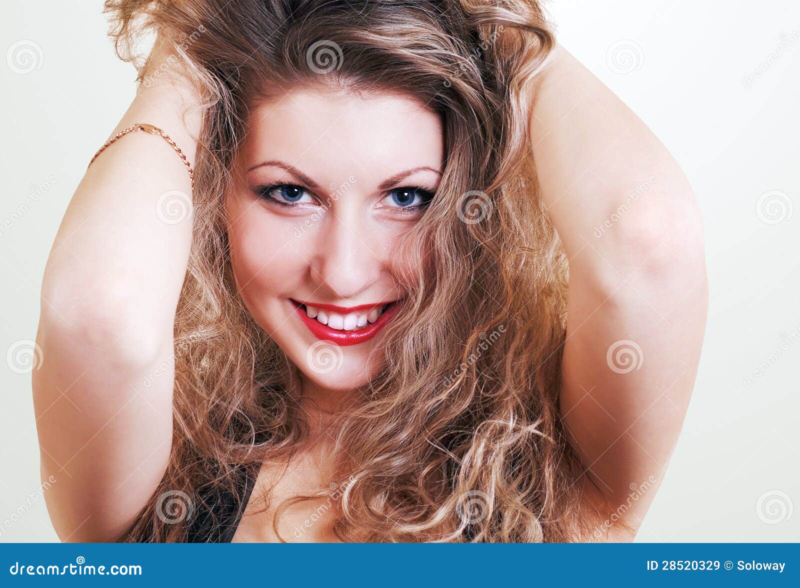 Smiling Beauty with Long Hair Stock Image - Image of attractive ...