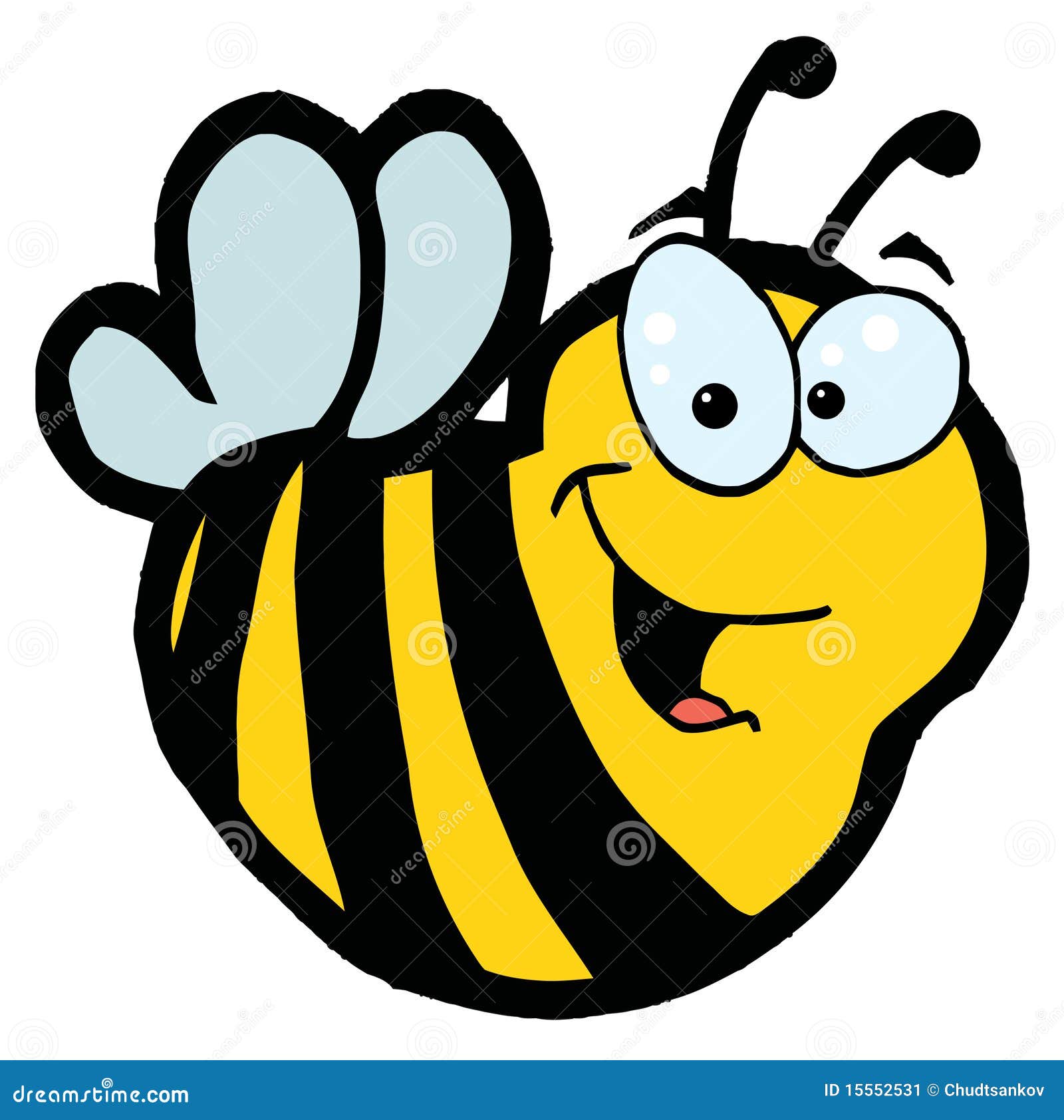 Smiling bee stock vector. Illustration of graphic, clipart - 15552531