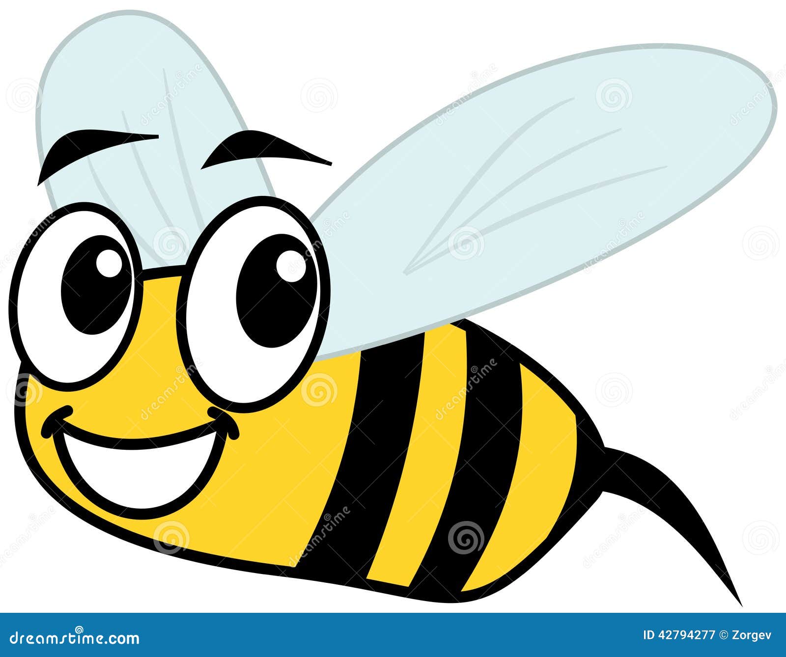 Smiling bee and profile stock illustration. Illustration of decoration ...