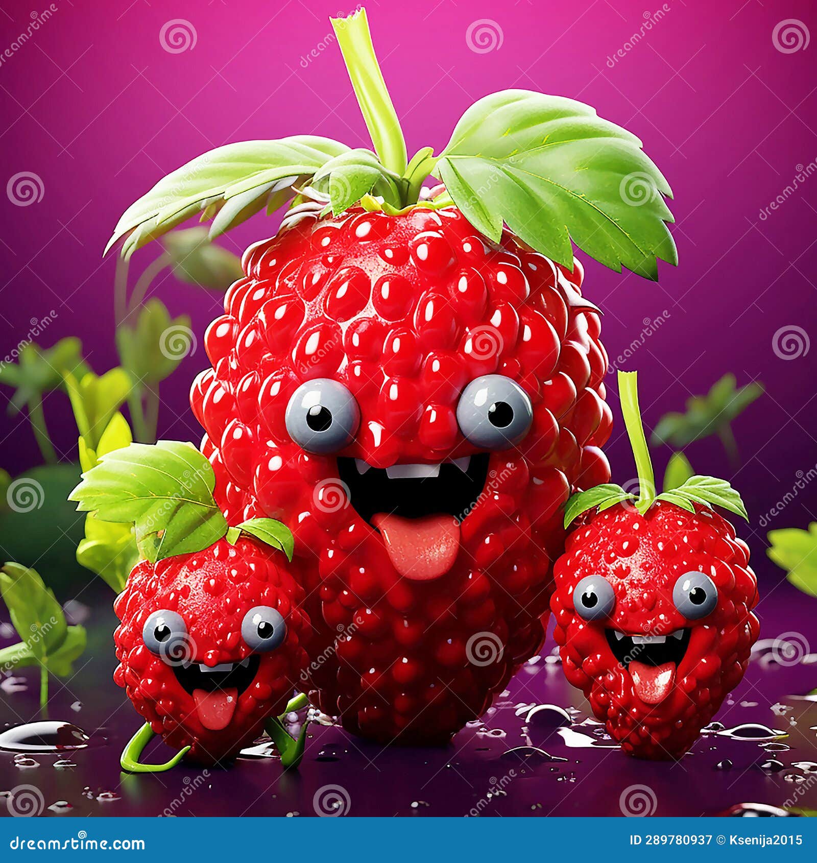 Smiling Berry, Cartoon Style Stock Illustration - Illustration of ...